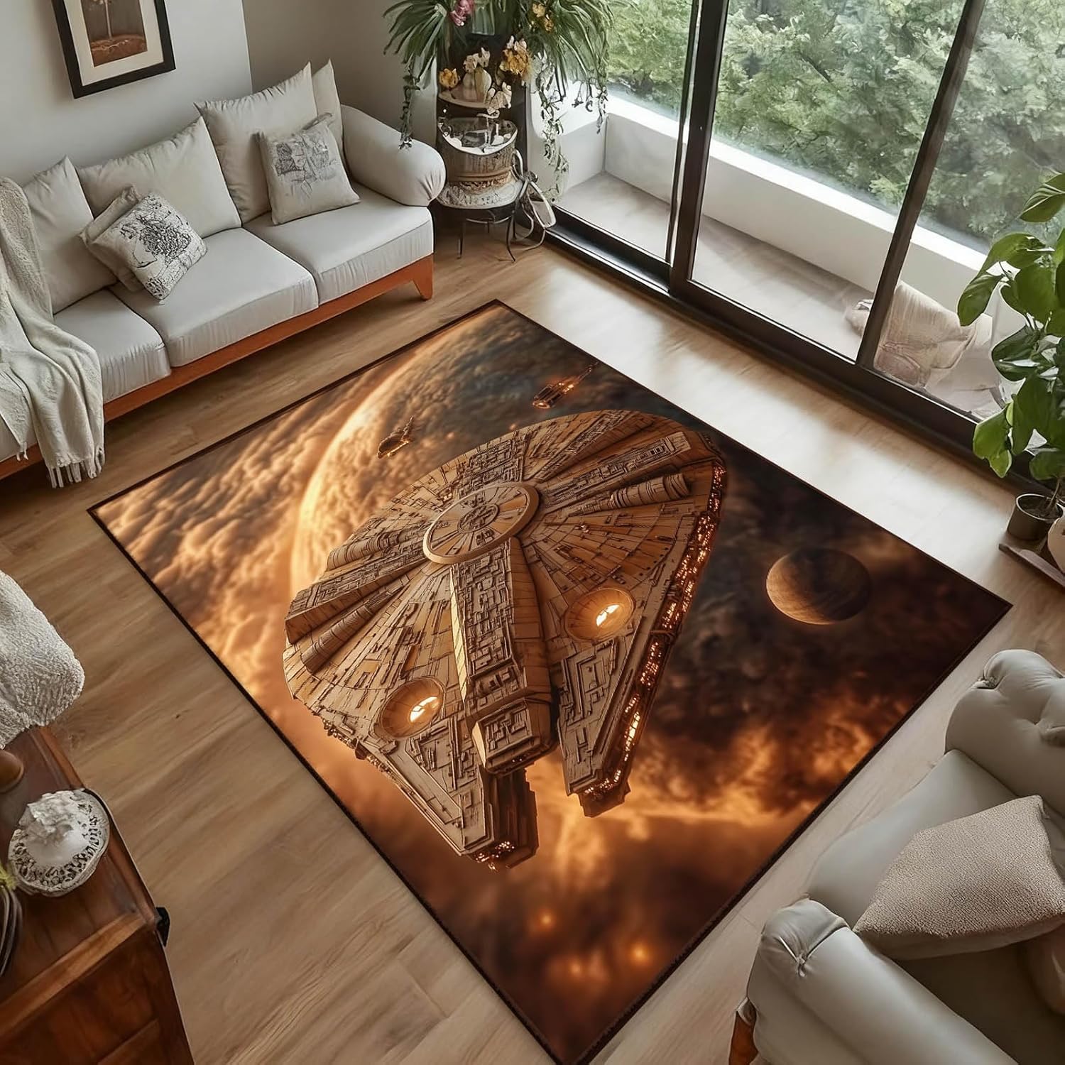 Amazon.com: 4x6 Millennium Falcon Rug, Star Wars Rugs for Kitchen ...