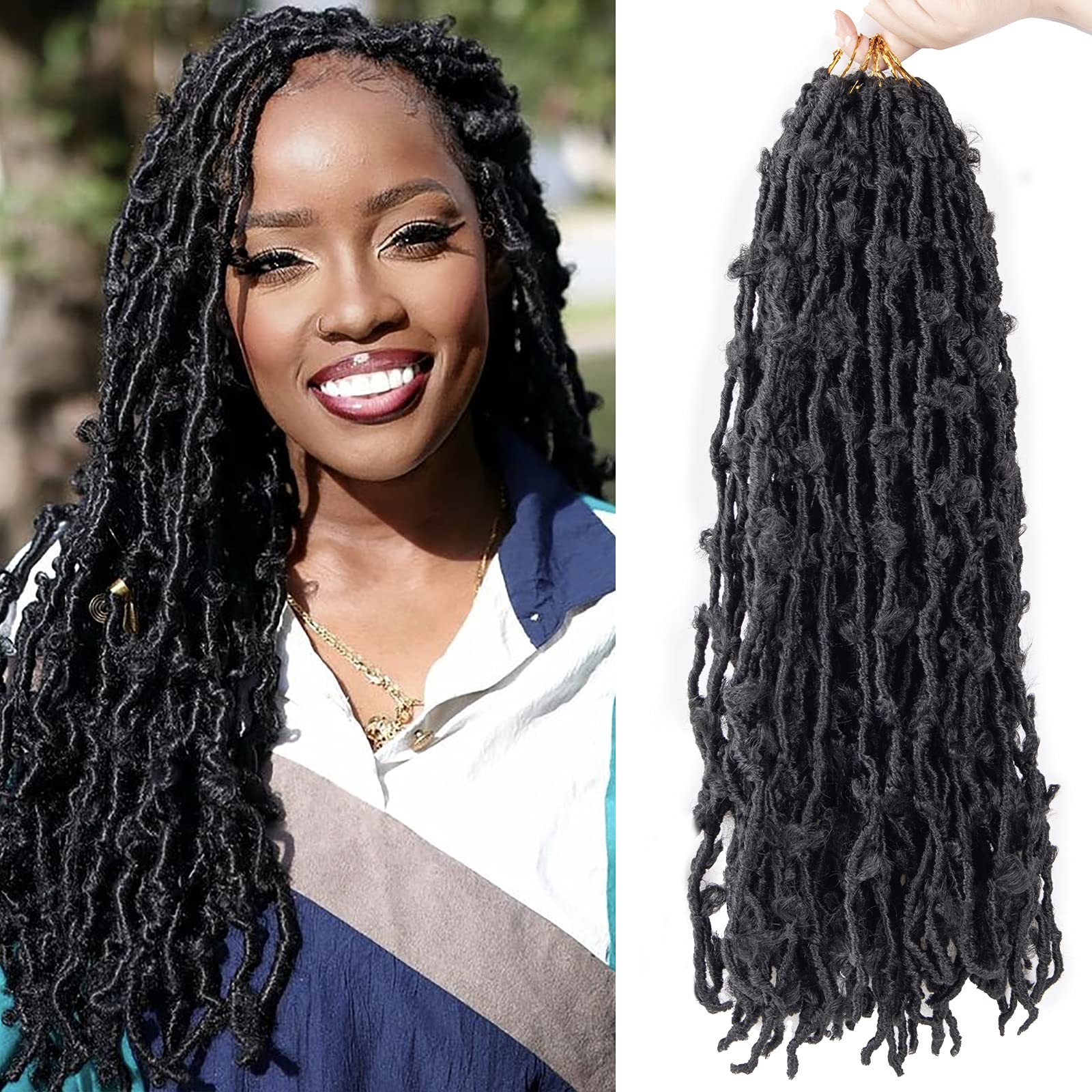 24 Inch Faux Locs Crochet Hair 6 Packs Pre Looped | Desertcart Panama