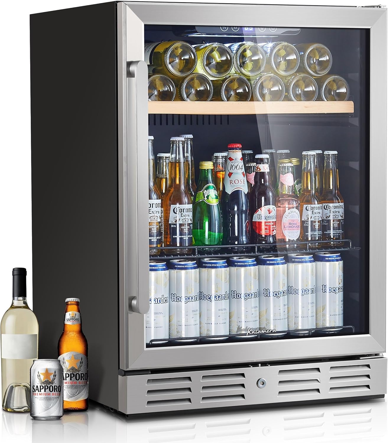 Amazon.com: Beverage Fridge 24 Inch Beverage and Wine Cooler Built-in ...
