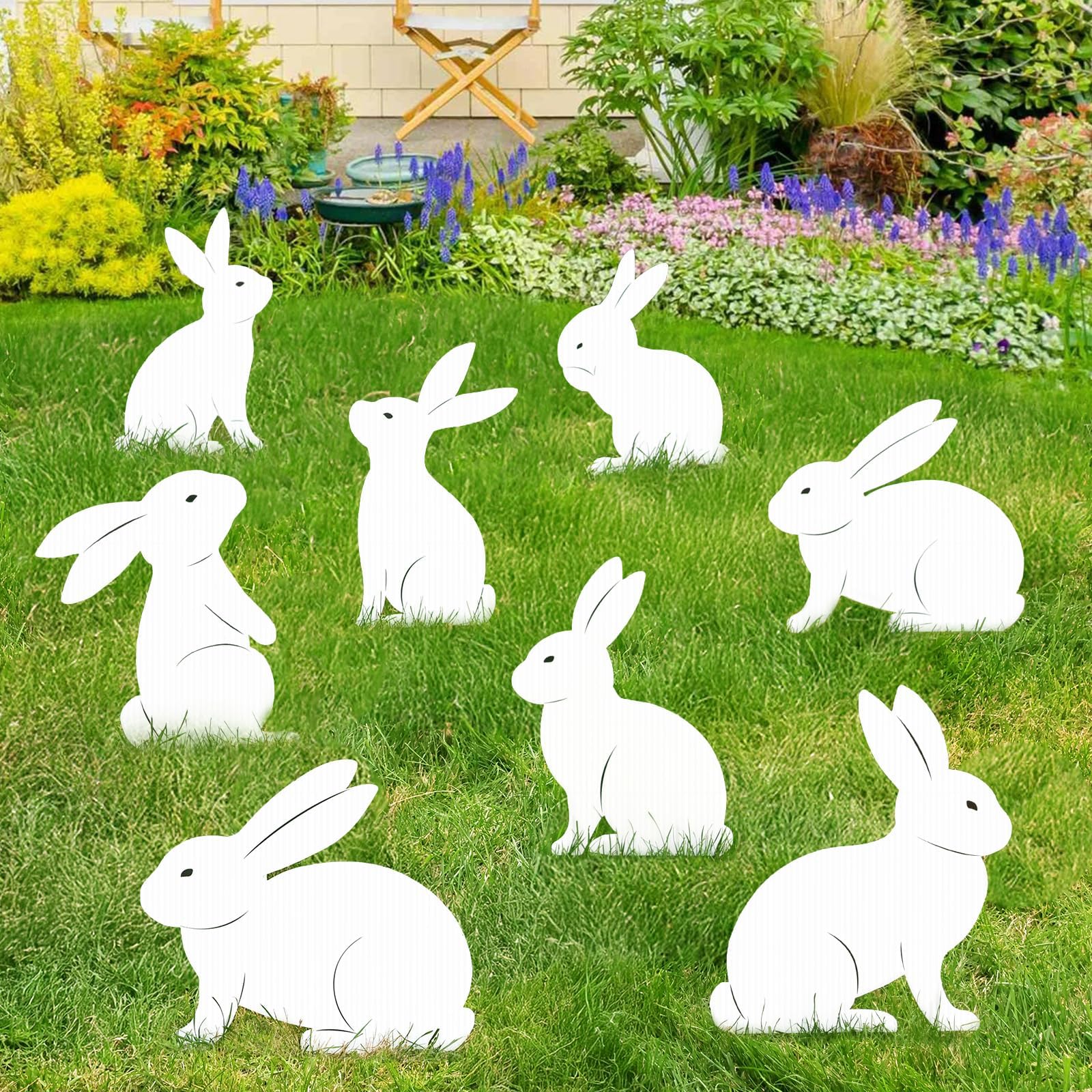 Amazon.com : Bunny Chorus Easter Decorations Outdoor: 8pcs Large Easter ...