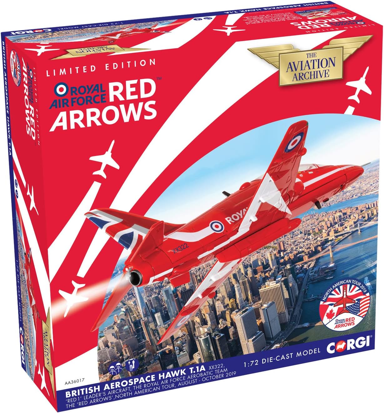 Corgi Red Arrows Hawk U.S. Tour 2019 Scheme. Military Aircraft. Red ...