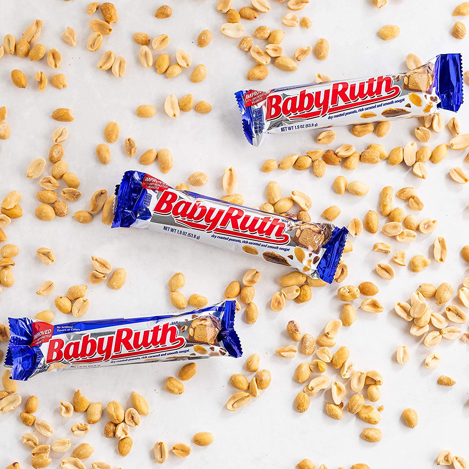 Baby Ruth Milk Chocolate Halloween Candy Bars, Full Size Bulk Ferrero ...