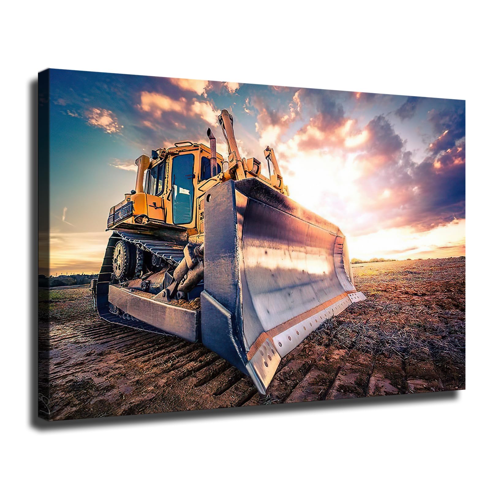 Amazon.com: Bulldozer Heavy Construction Equipment Poster Office Canvas ...