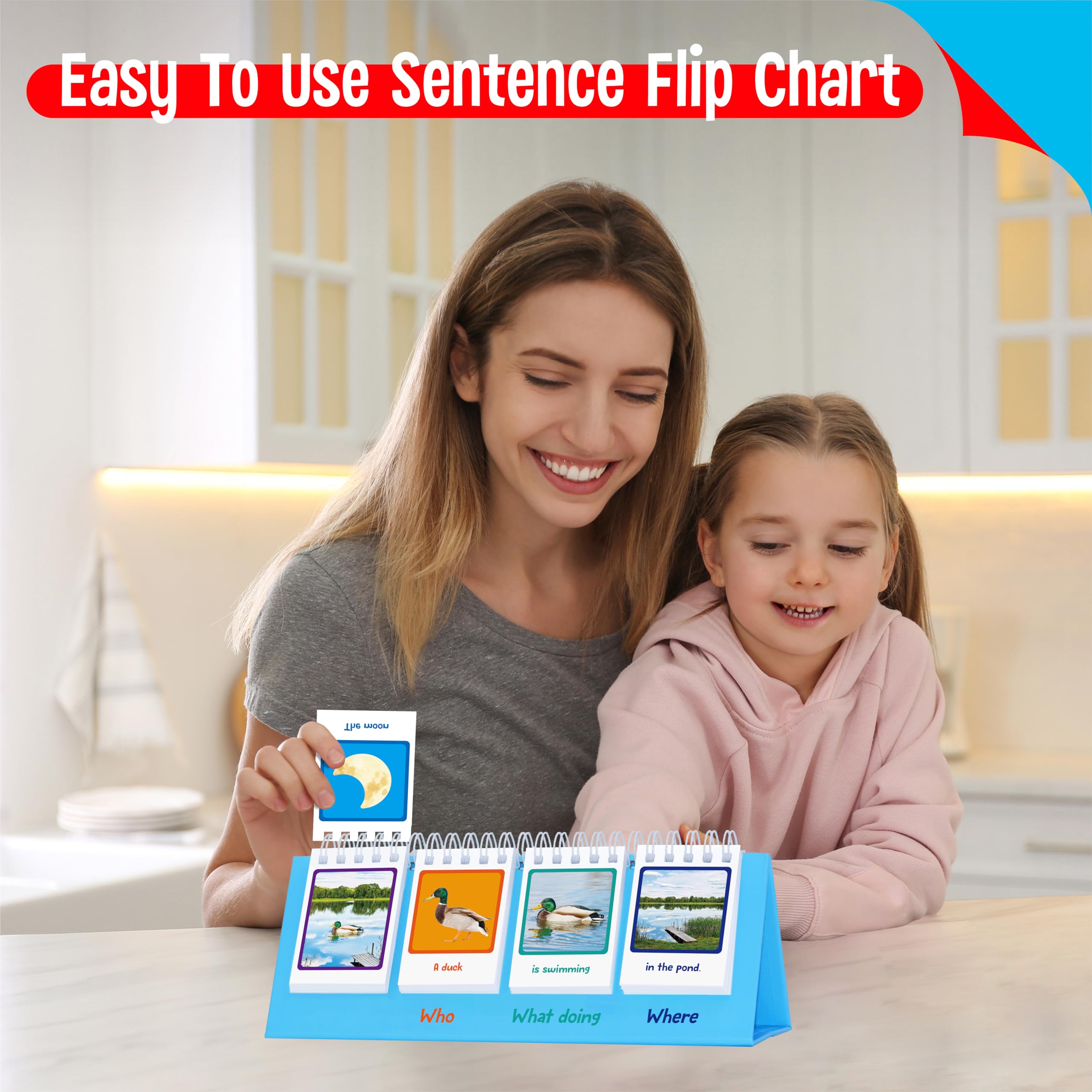 Snapklik.com : Sentence Flip Charts, 80 Double Sided Cards 40 Sentences ...