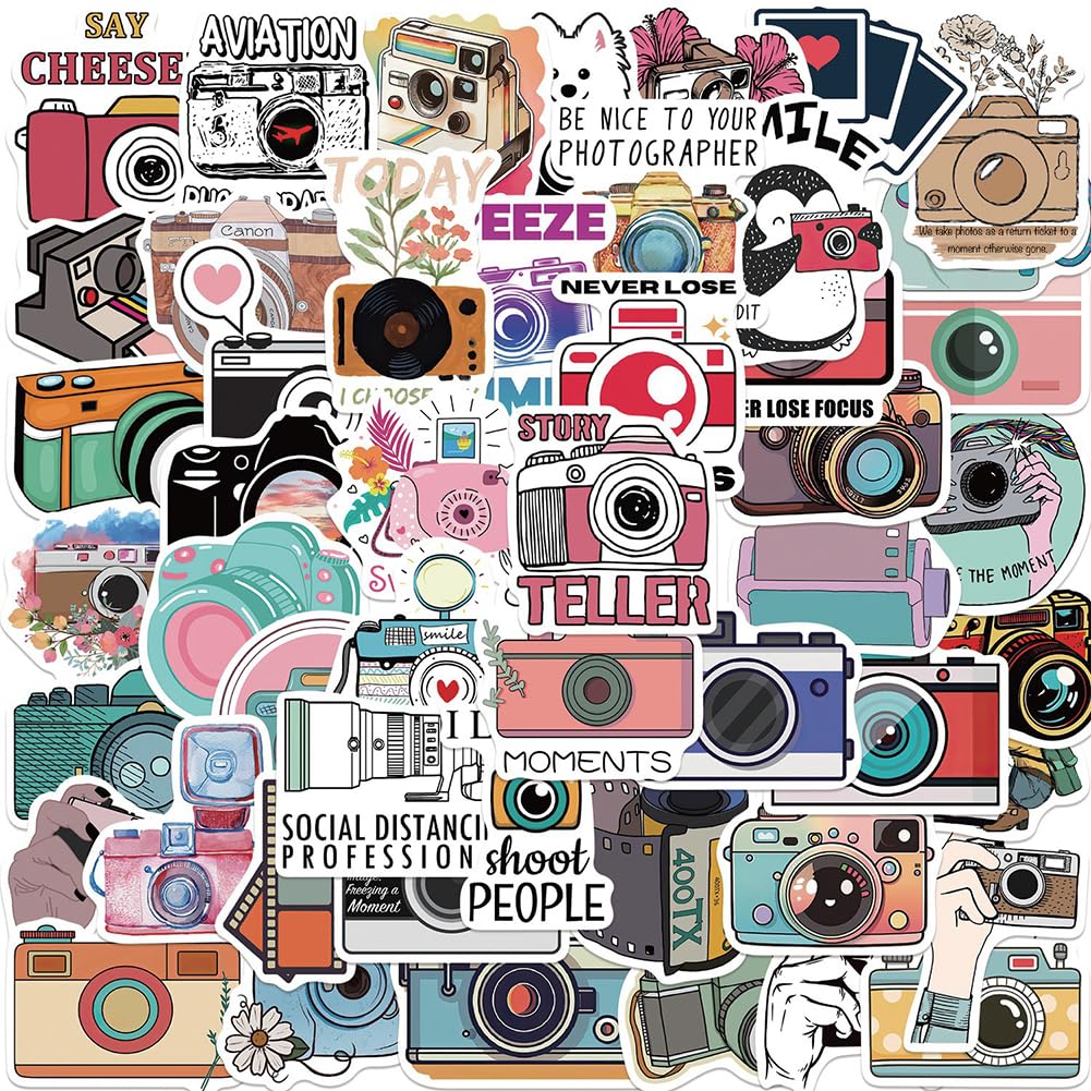 Amazon.com: Camera Stickers|50Pcs Photographer Photography Cameraman ...