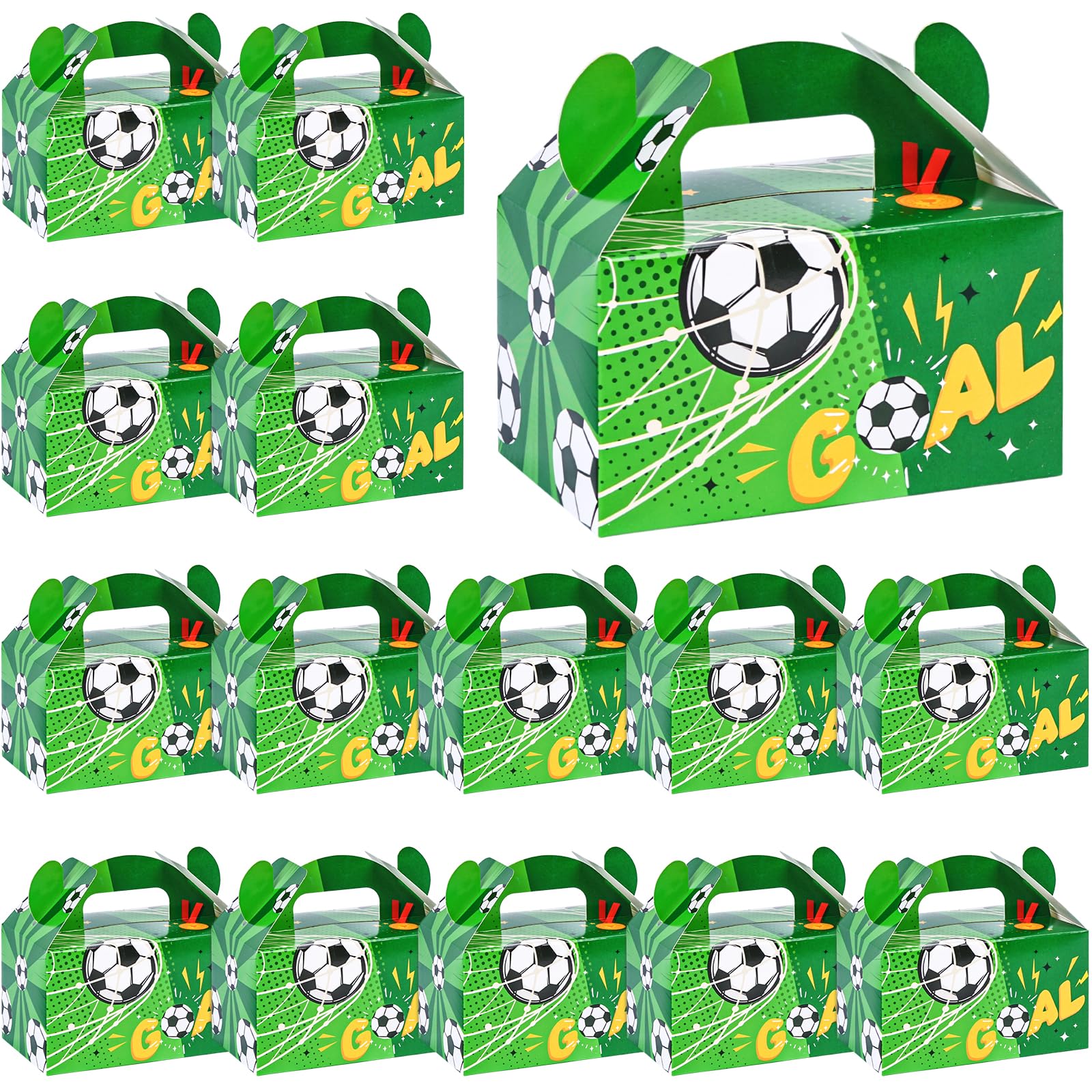 Amazon.com: VGOODALL 16PCS Party Gift Boxes, Soccer Party Favor Treat ...