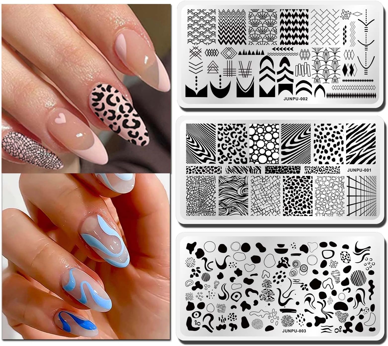 Amazon.com: PH PandaHall 3pcs Glass Window Nail Art Templates, 79 ...
