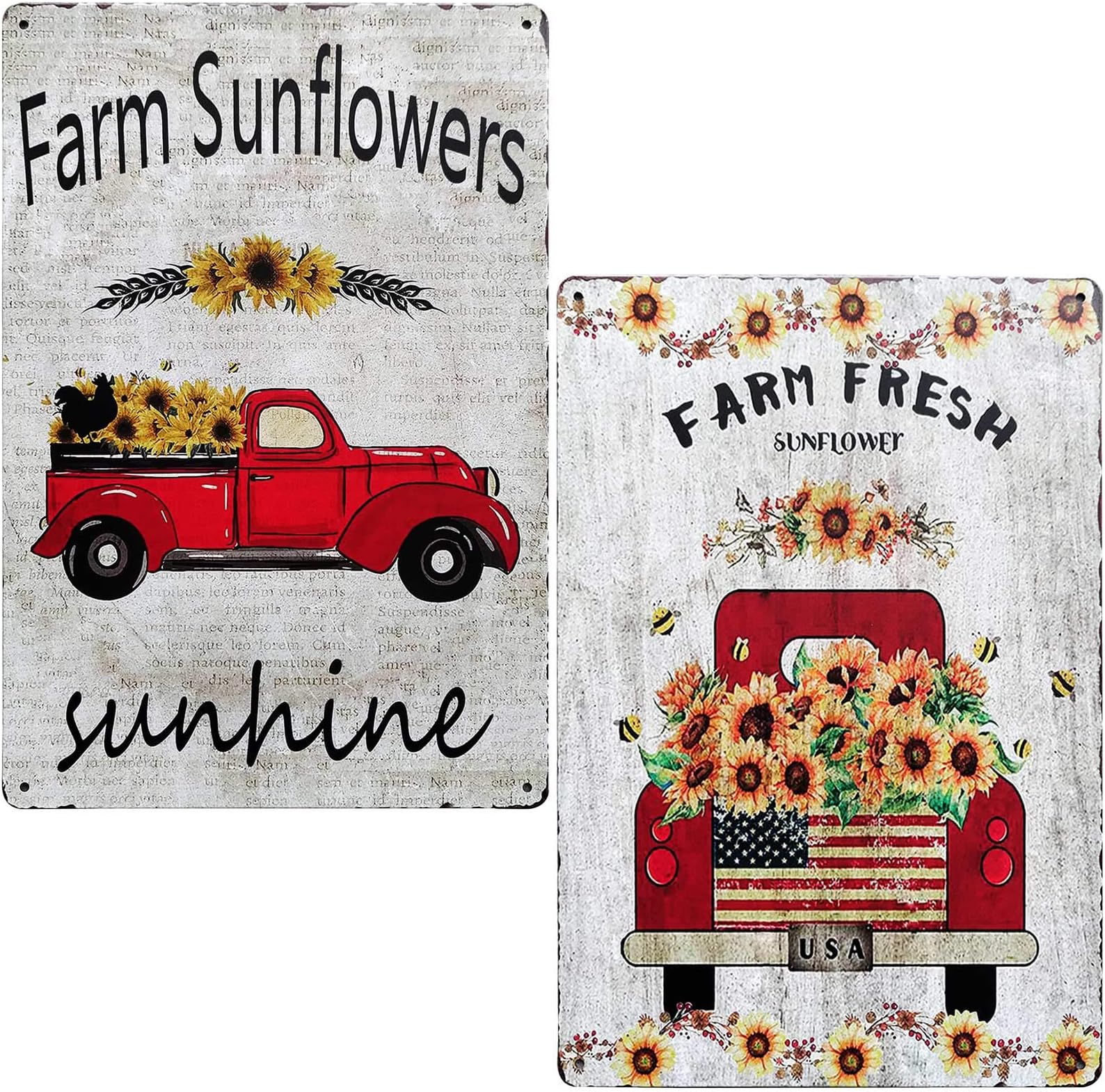 Amazon.com: Aenaon Farmhouse Metal Tin Sign Vintage Home Kitchen Garage ...