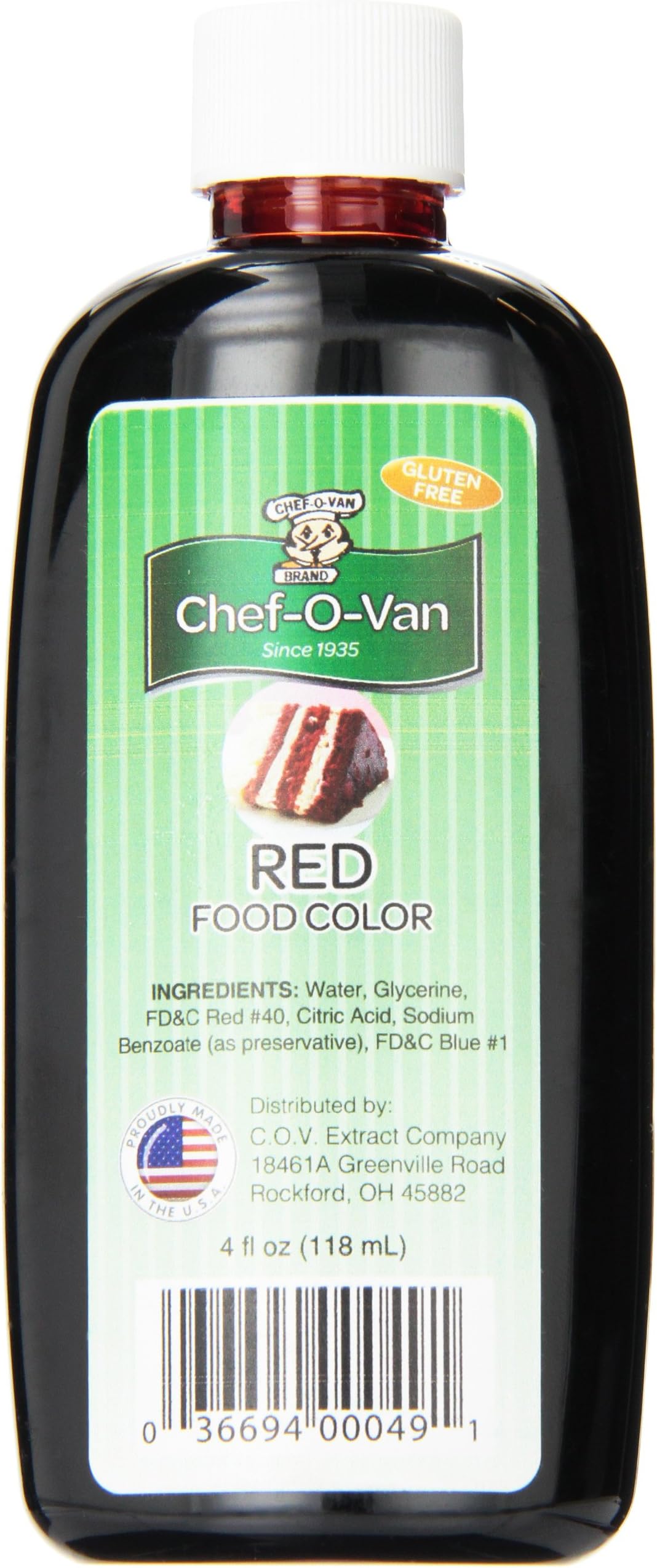 Amazon.com: Chef-O-Van Food Coloring, Red, 4 Ounce