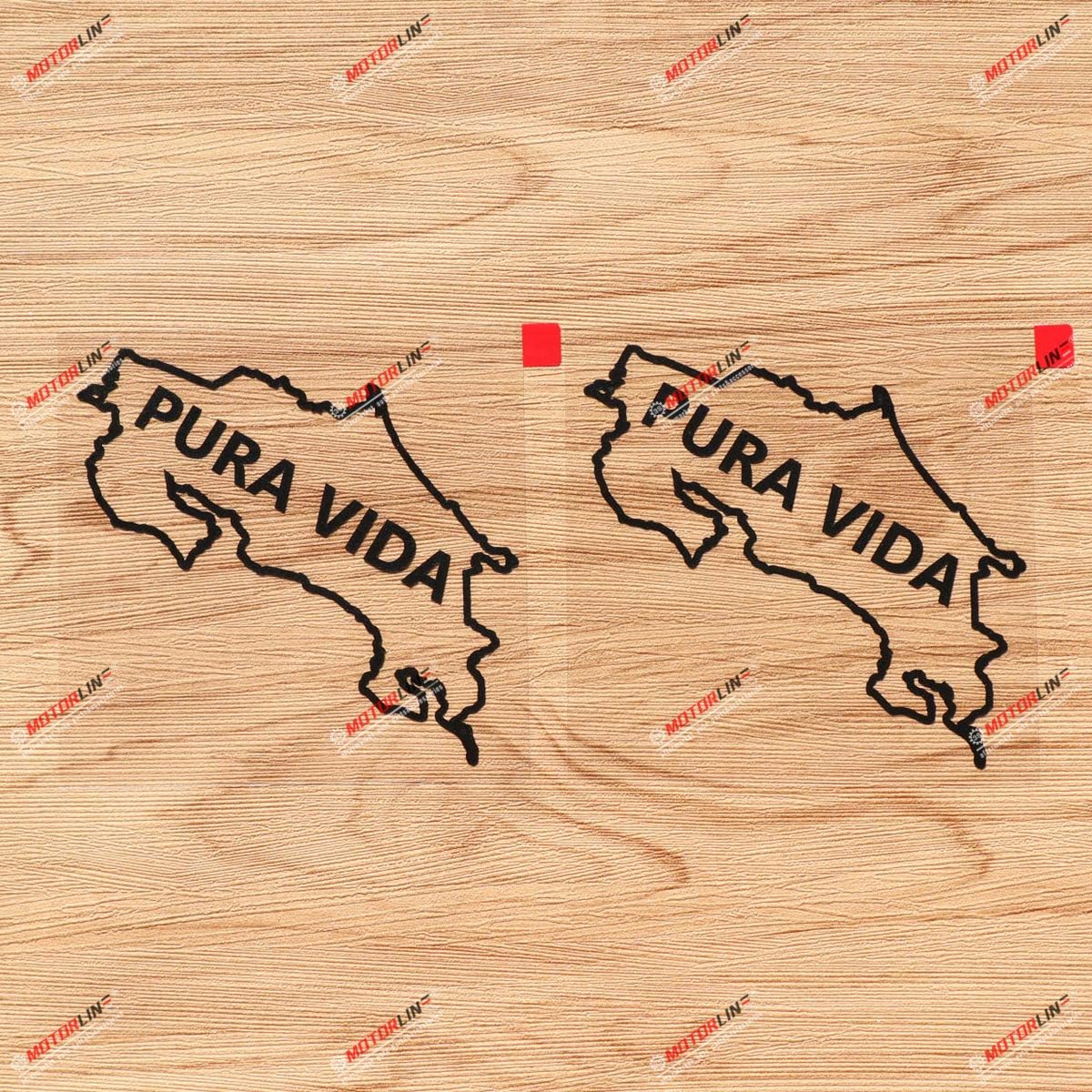 Amazon.com - Costa Rica Map Outline Decal Sticker Vinyl - 2 Pack Black ...