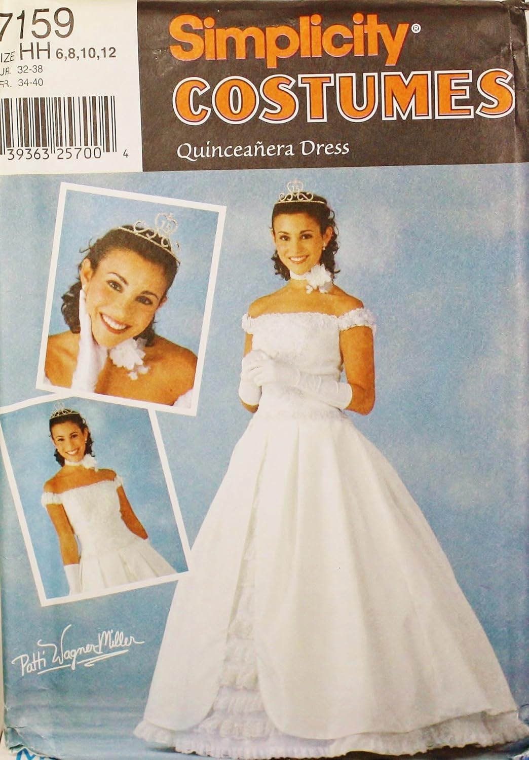 Simplicity 7159 Sewing Pattern Quinceanera Dress Dance Costume Size 6 8 ...
