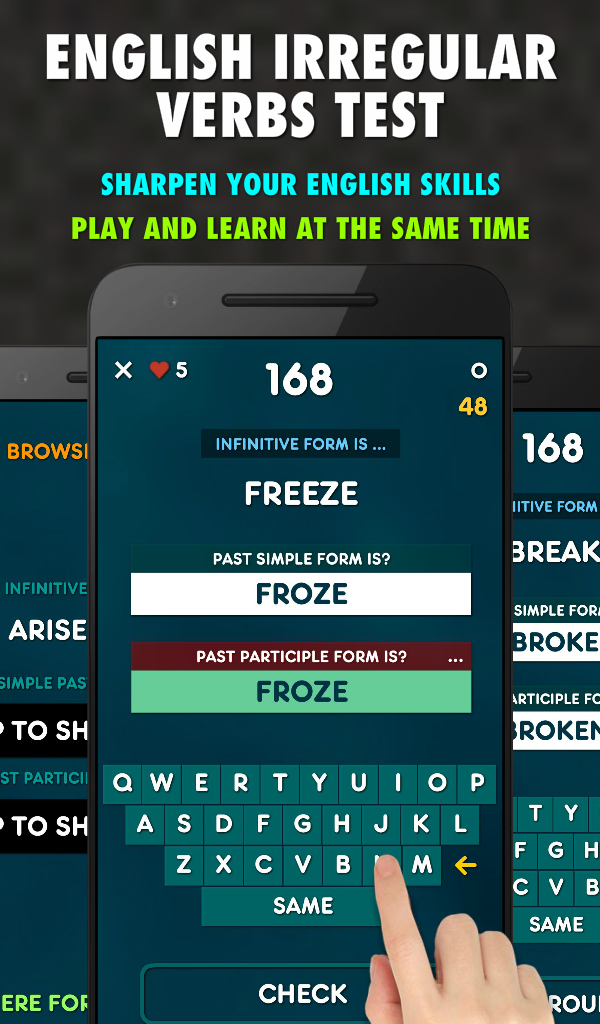 English Irregular Verbs Test PRO - App on Amazon Appstore