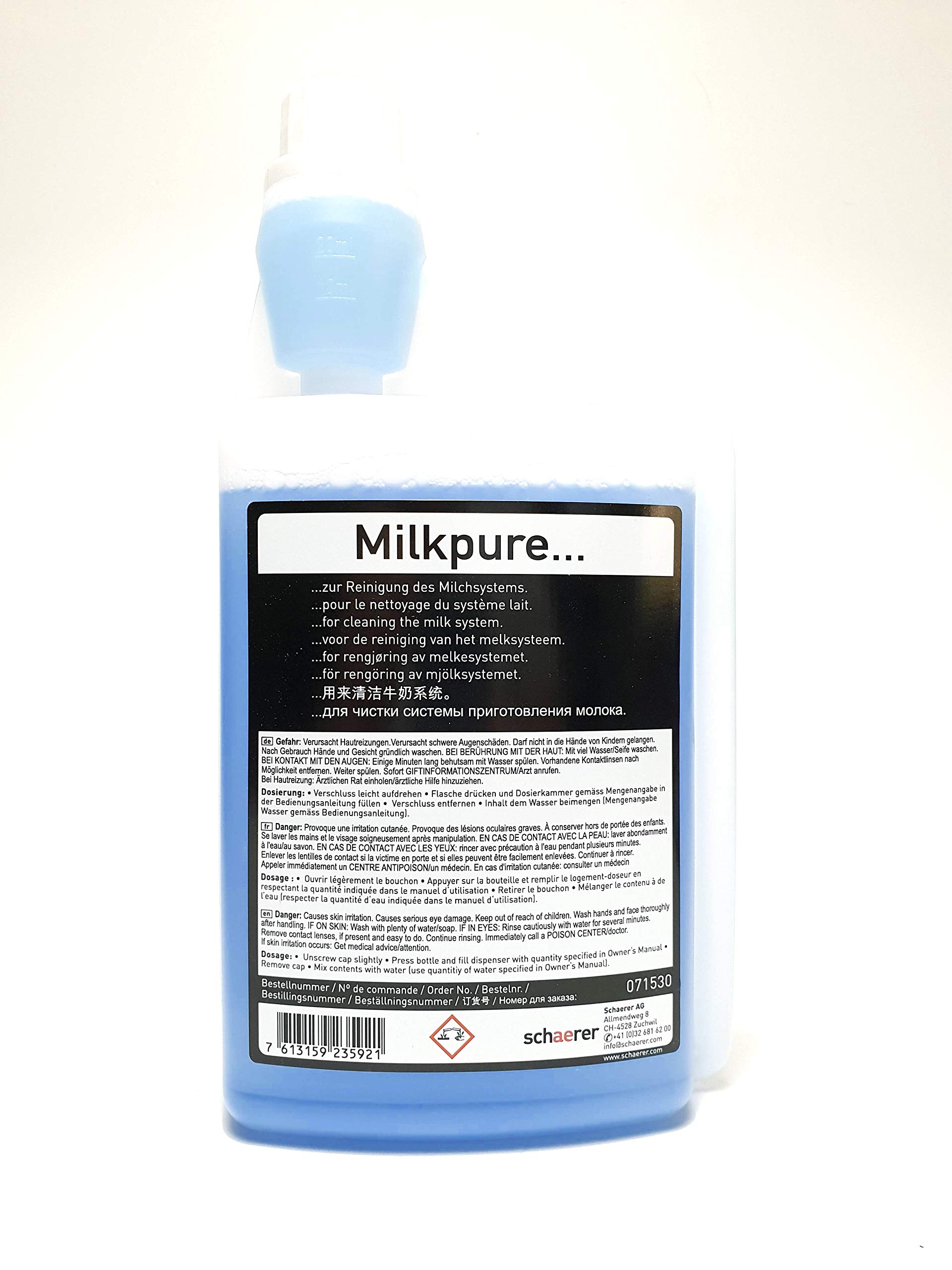 Schaerer Milkpure Milk Foam Cleaner 1 Litre Milk System Cleaner ...