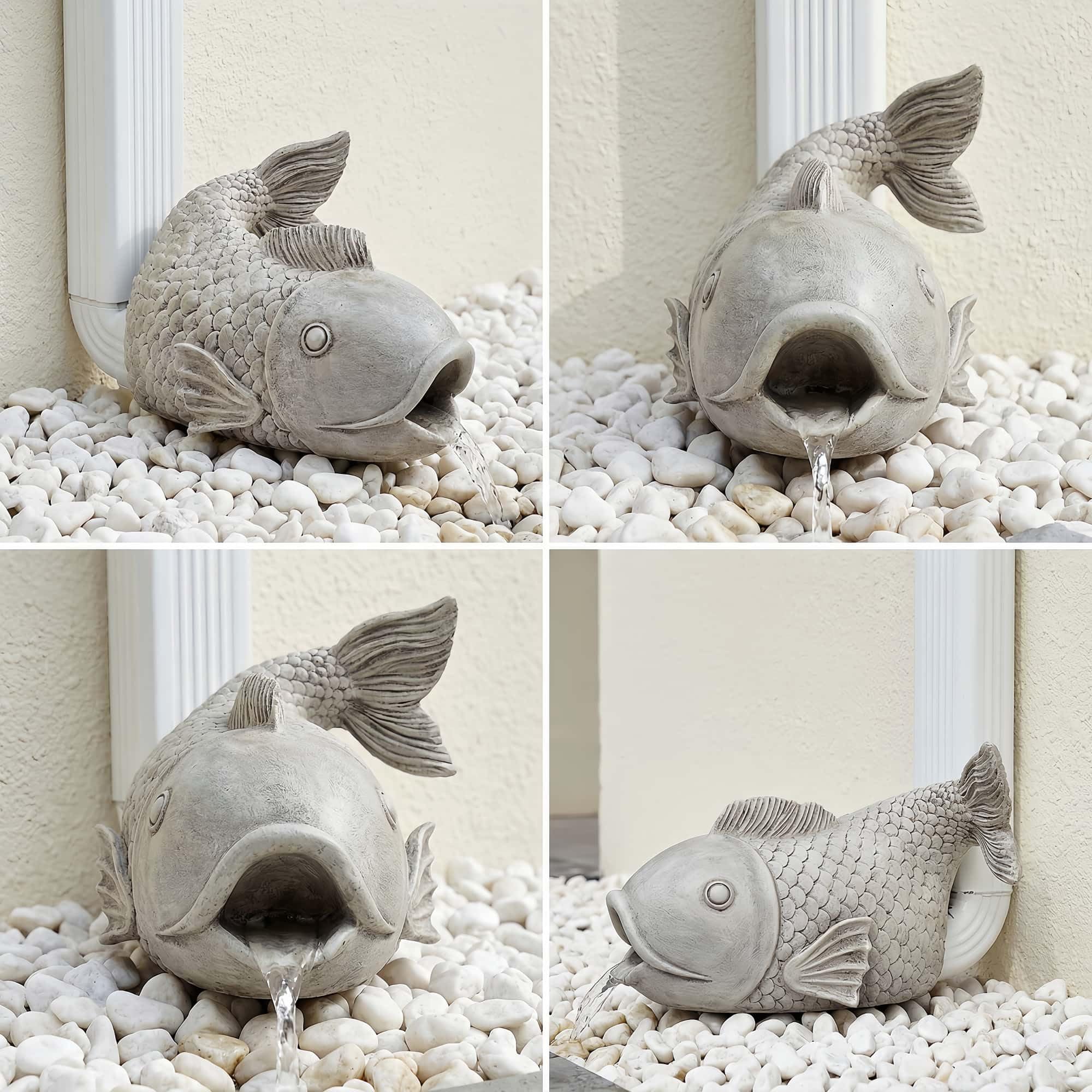 Snapklik.com : Real Fish Sculpture Gutter Diverter Rain,Eco-Friendly ...