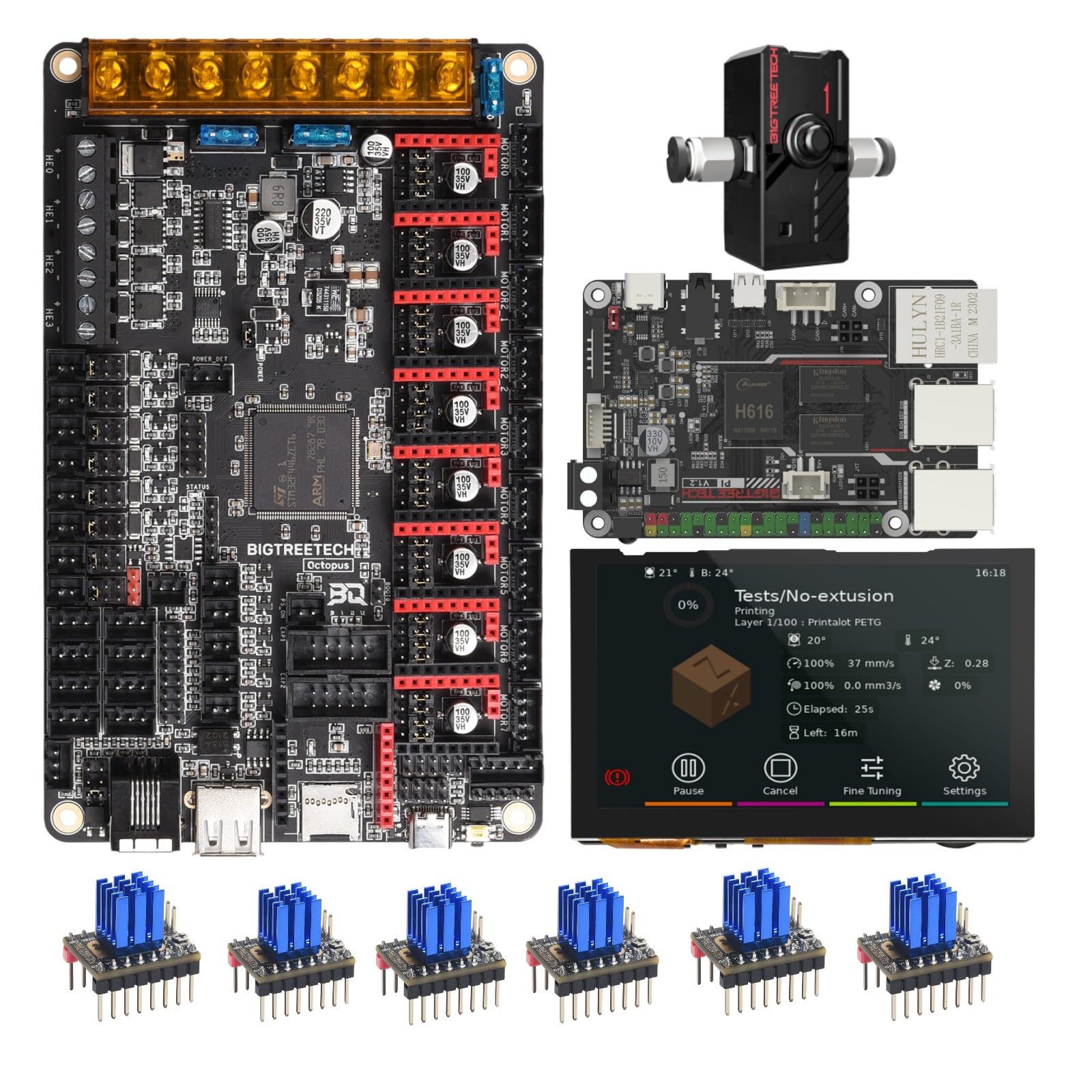 Amazon.com: BIGTREETECH Octopus V1.1 Control Board + 6Pcs TMC2209 V1.3 ...