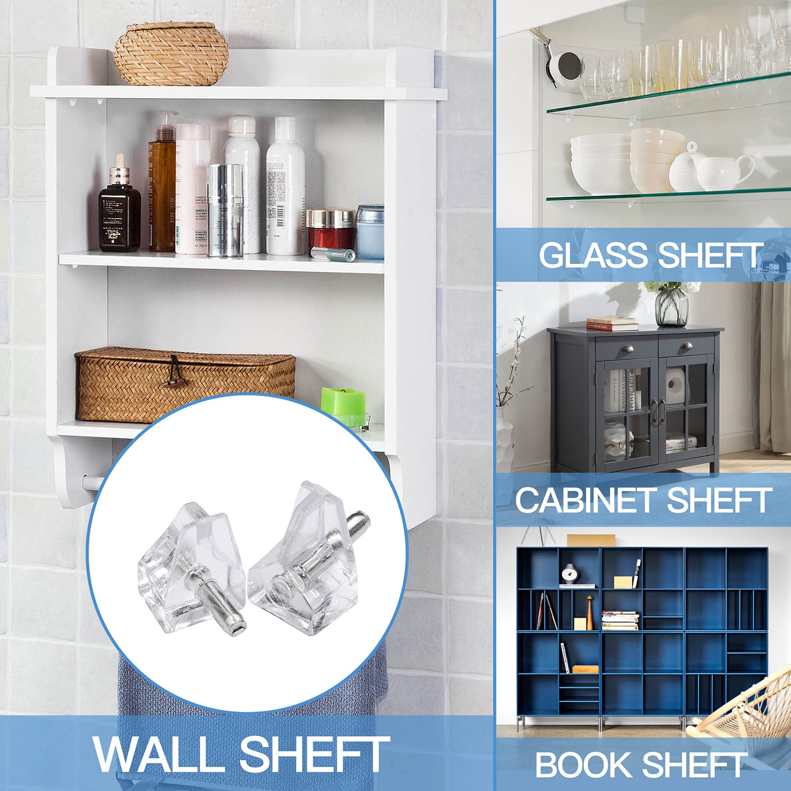 Snapklik.com : 30pcs Clear Shelf Pegs, 3mm Plastic Shelf Pins Small ...