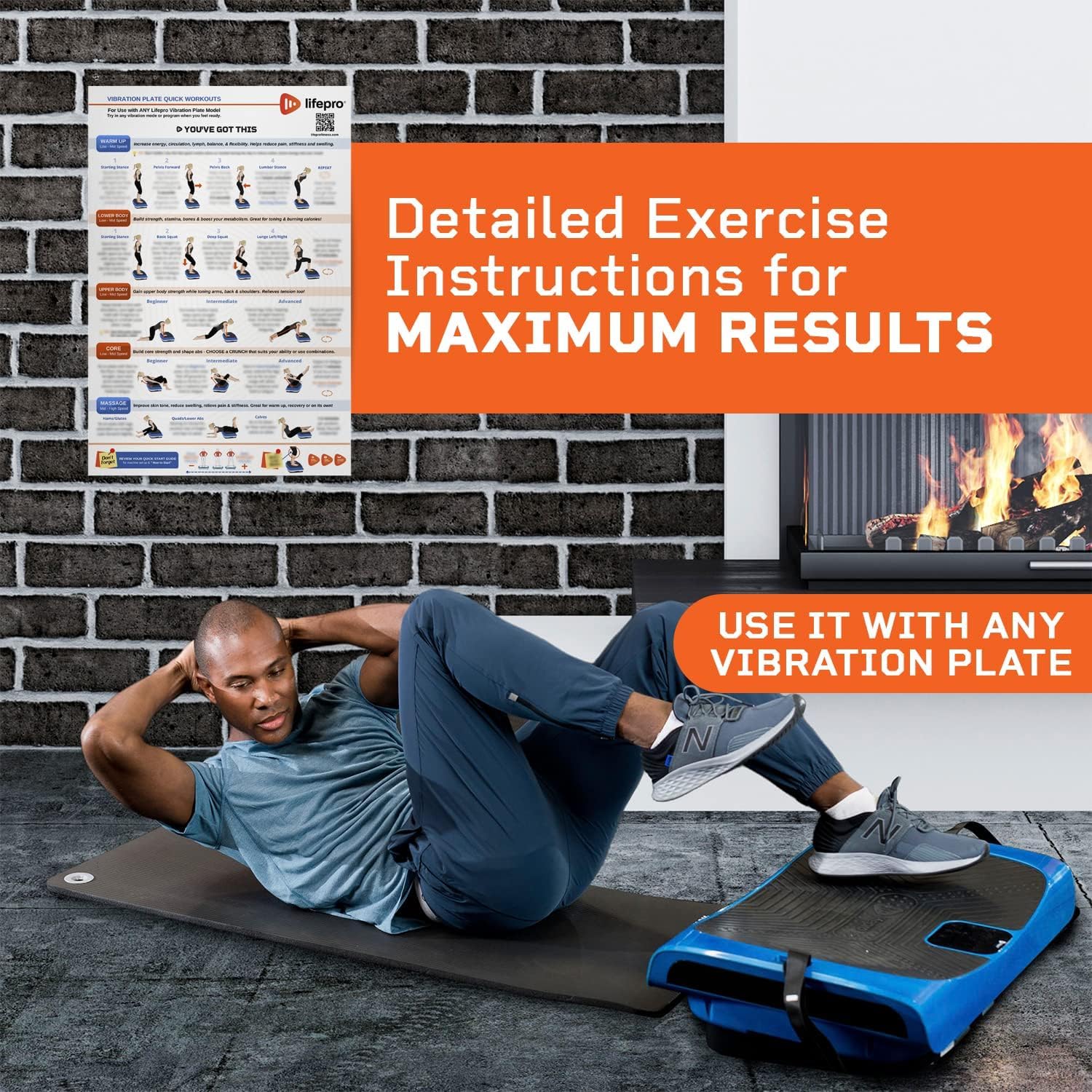 Snapklik.com : Lifepro Whole Body Vibration Plate Workout Poster ...