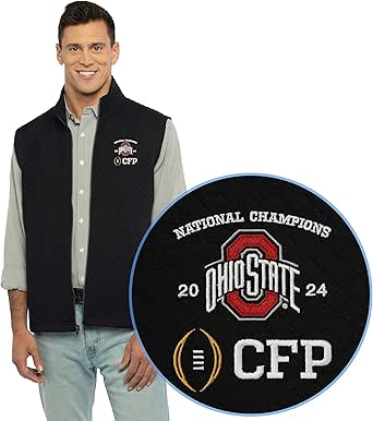 Vantage Apparel Men's 2024 Cfp National Champs Ohio State Buckeyes Vest : Amazon.com.au: Sports ...