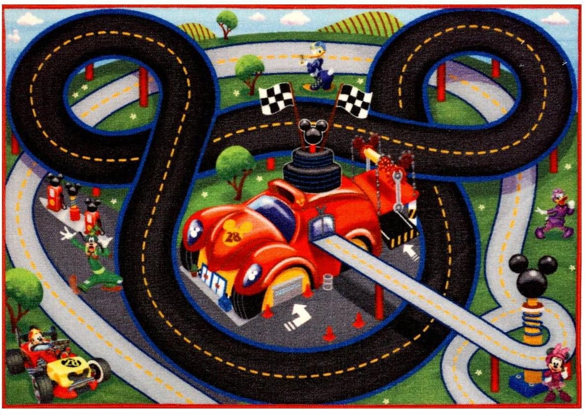 Amazon.com: Mickey Mouse Green & Gray Game Rug (2'7"x3'8") : Home & Kitchen