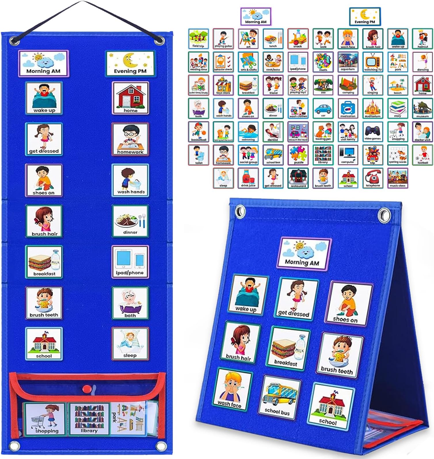 Amazon.com: Aizweb Visual Schedule for Kid Chore Chart,Magnetic Morning ...