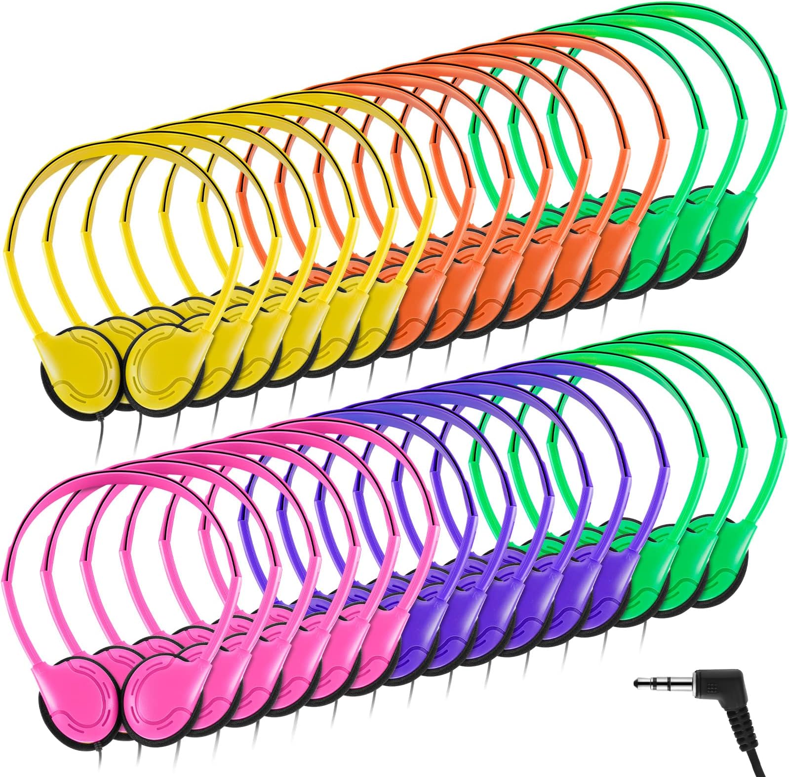 Amazon.com: Redskypower 10 Pack Multi Color Kid's Wired On Ear ...