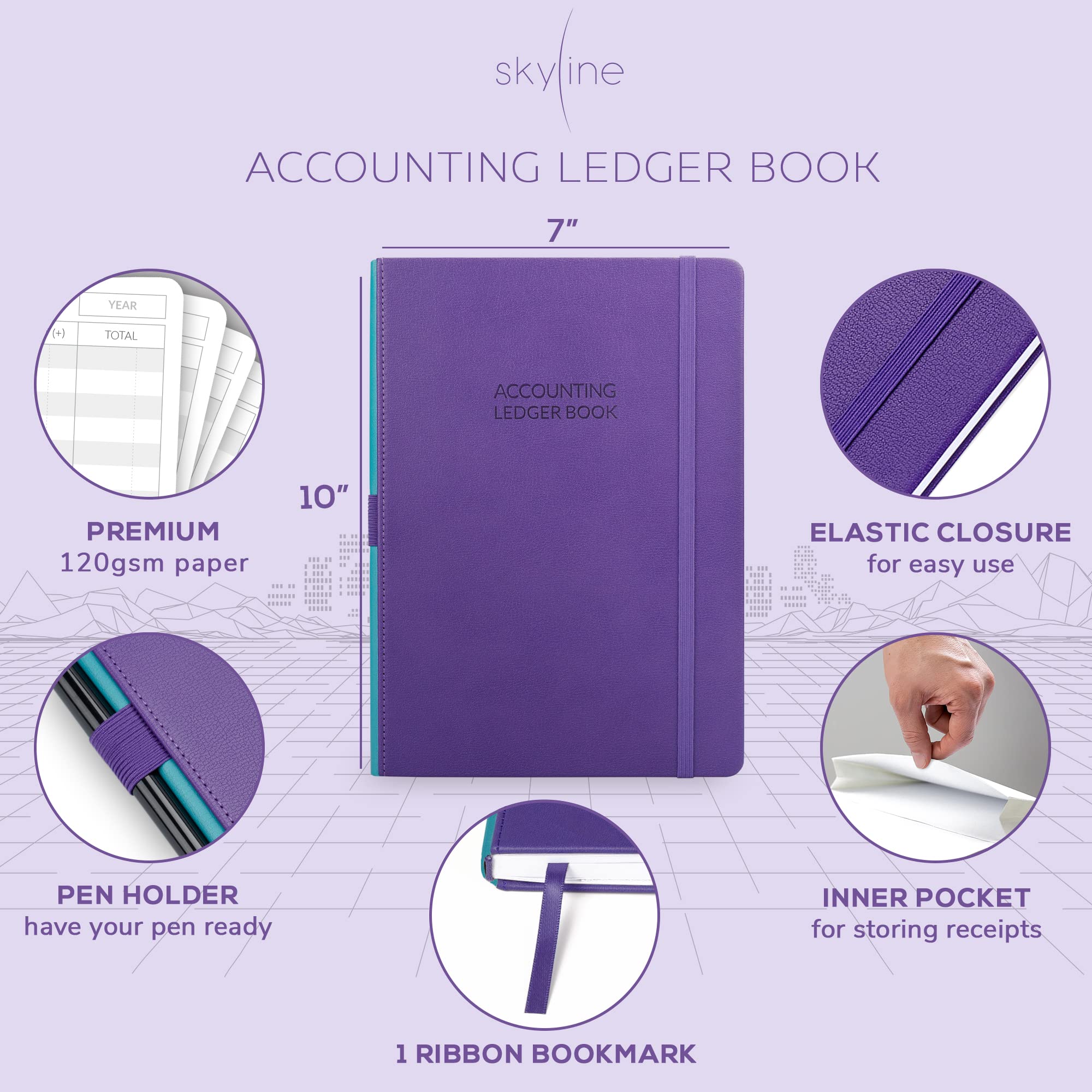 Snapklik.com : Skyline Accounting Ledger Book Columnar Log Journal For ...
