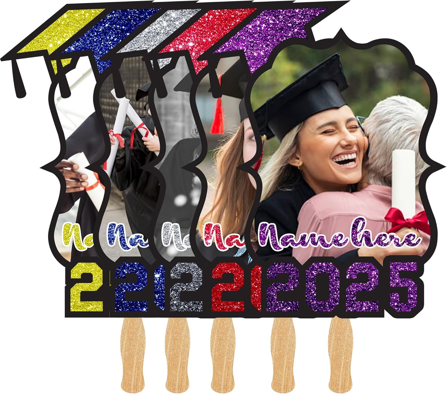 Amazon.com: Jasilon Graduation 2025 Face on a Stick, Big Head Cutout ...