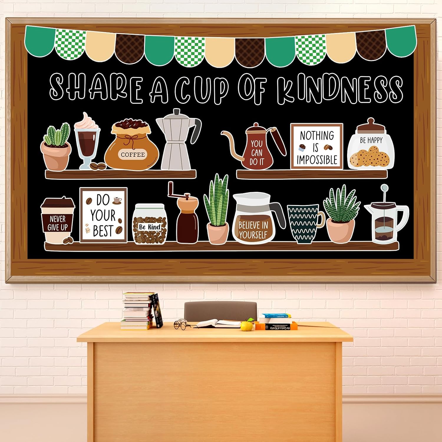 Amazon.com: Coffee Bulletin Board Classroom Decoration Coffee Cup ...