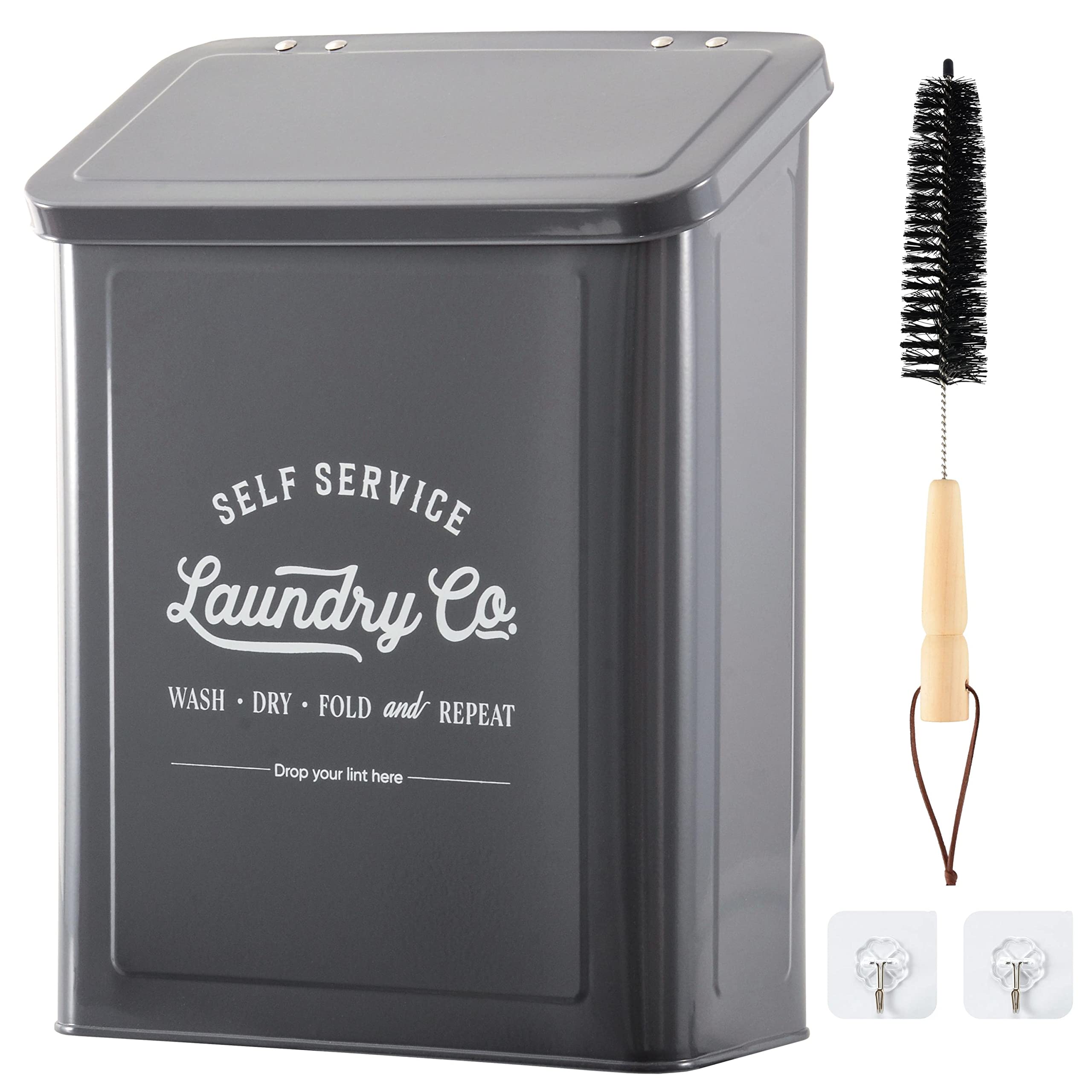 Amazon.com: MONJITA Magnetic Lint Bin for Laundry Room, Wall Mounted ...