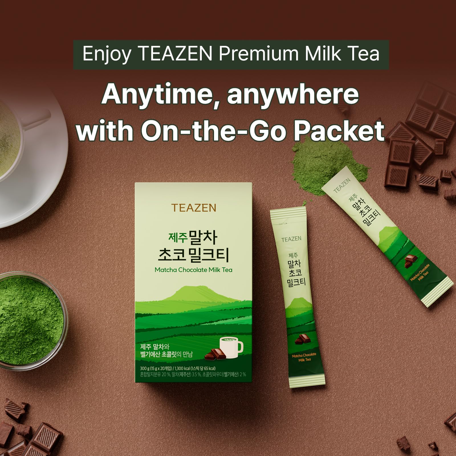 Snapklik.com : TEAZEN Matcha Chocolate Milk Tea Powder, Matcha Green ...