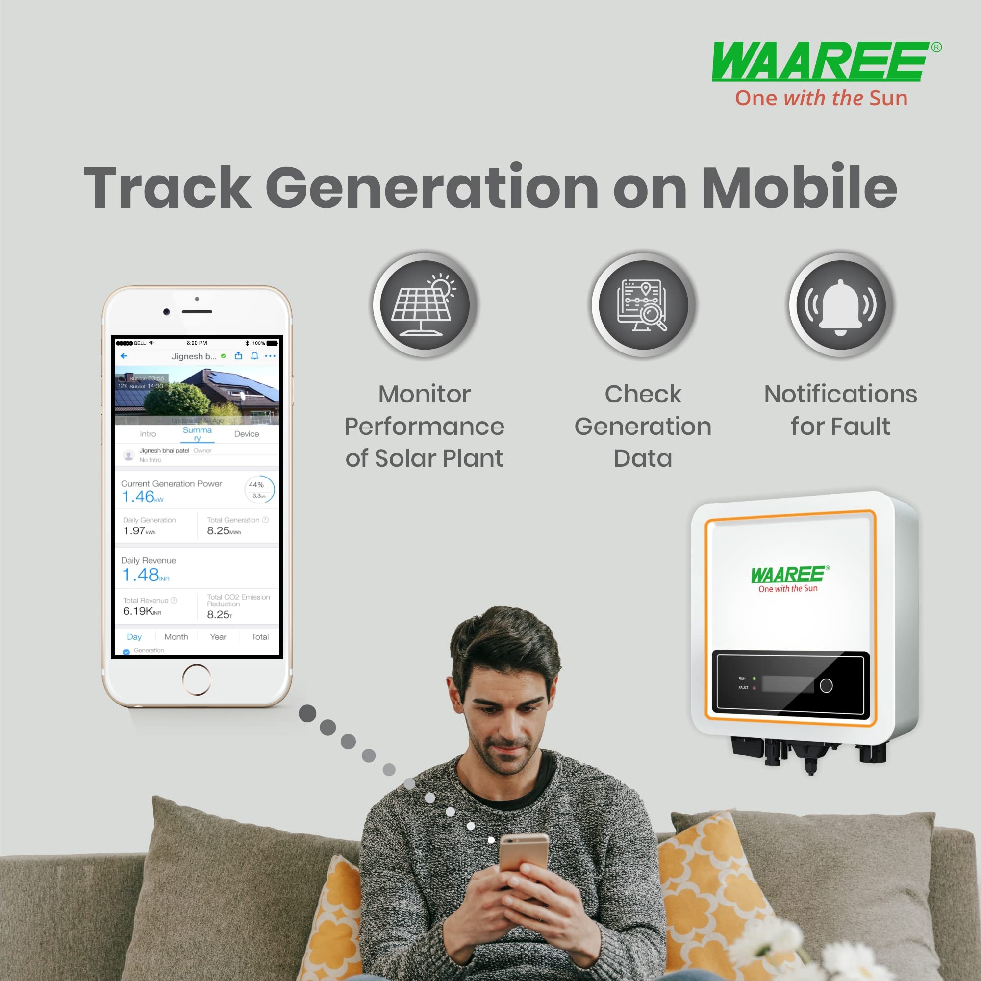 Waaree 3kW Single Phase Solar On Grid Inverter Products 41, 40% OFF