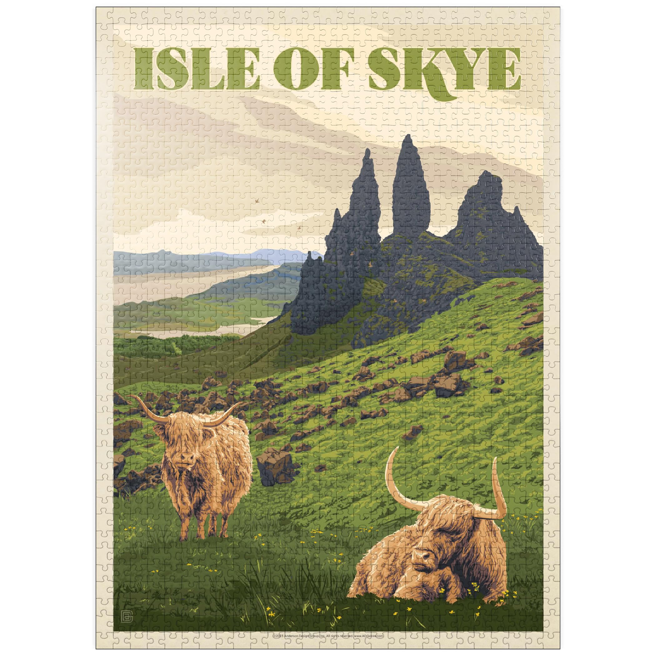 Amazon.com: MyPuzzle Scotland: Isle of Skye, Vintage Poster - Premium ...