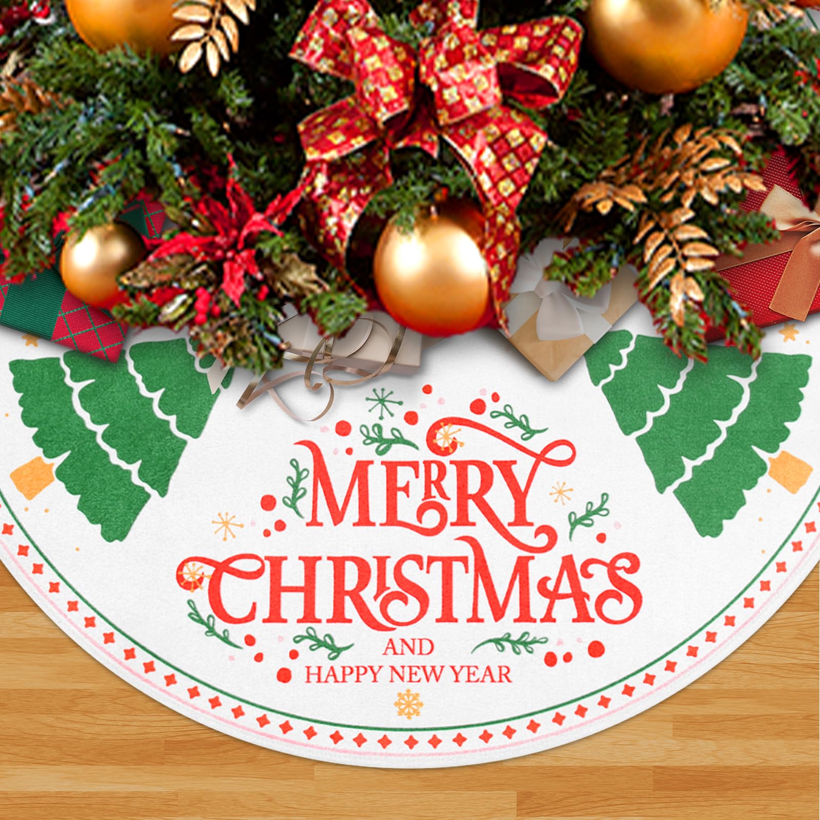 Amazon.com: N&TNIETING 24 Inch Christmas Tree Skirt,Mini Tree Skirt ...