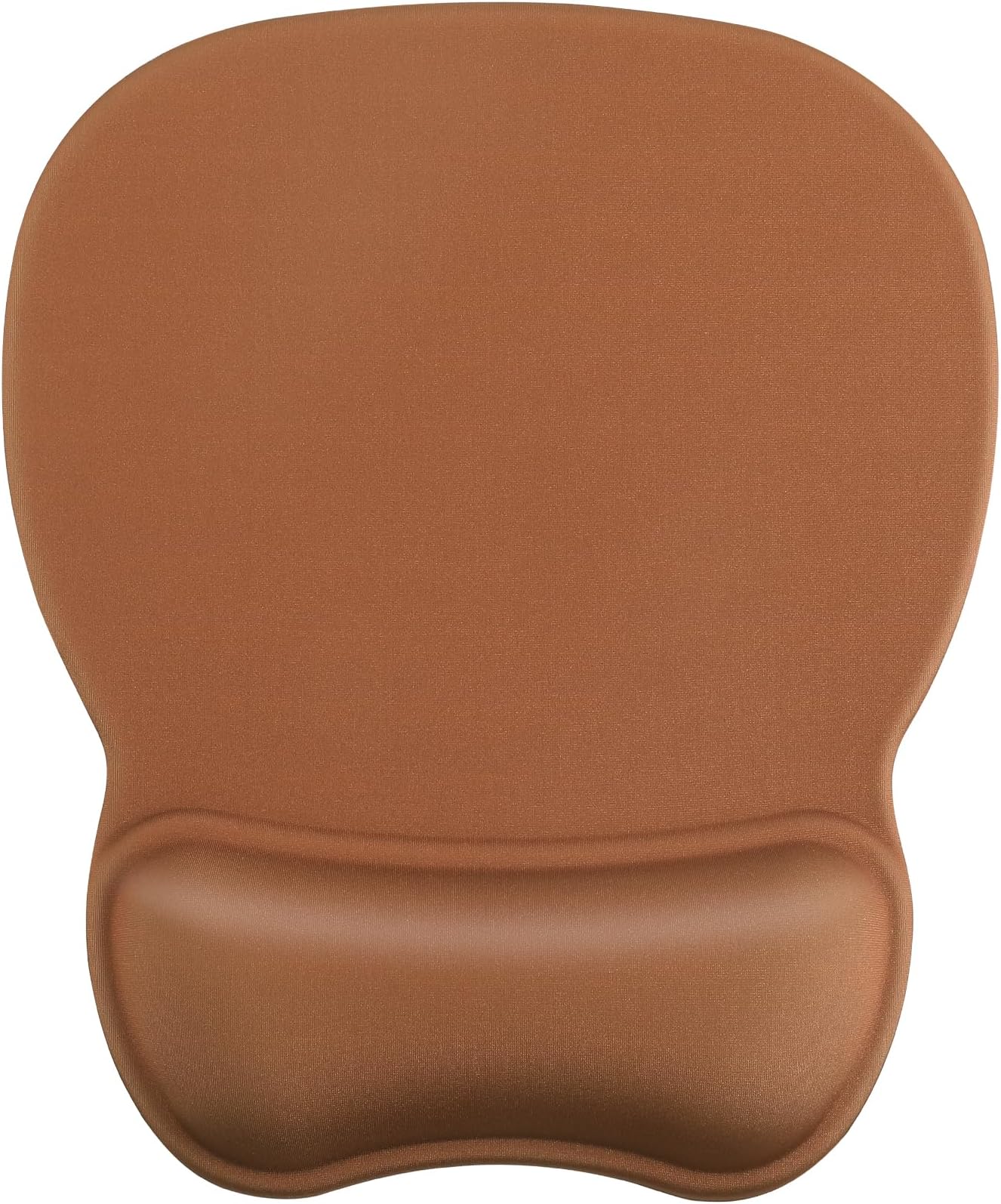 Amazon.com: Brown Office Square Leather Mouse Pad with Wrist Rest Non ...
