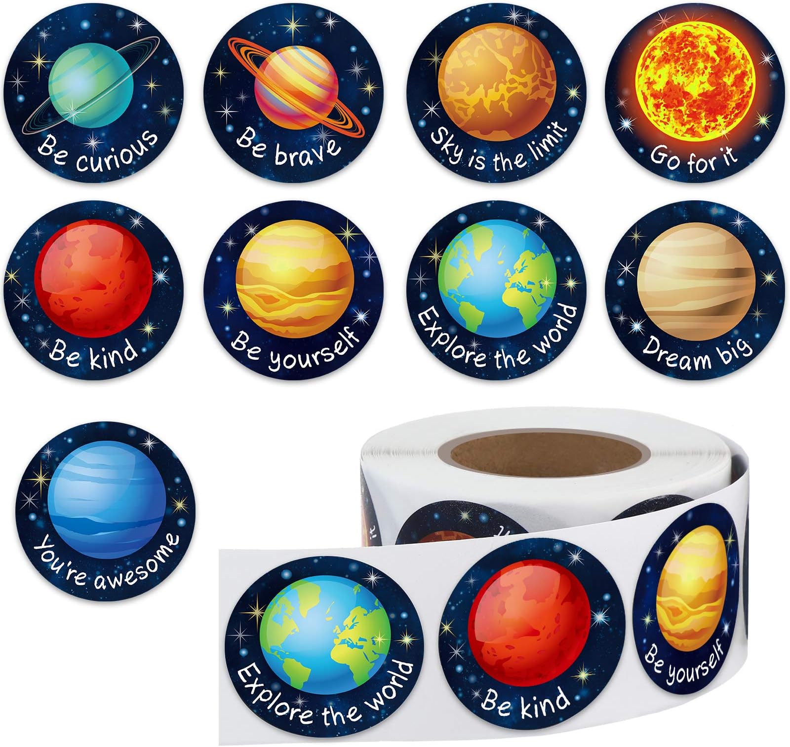 Amazon.com: Fun Express REALISTIC PHOTO SPACE ROLL STICKERS ...