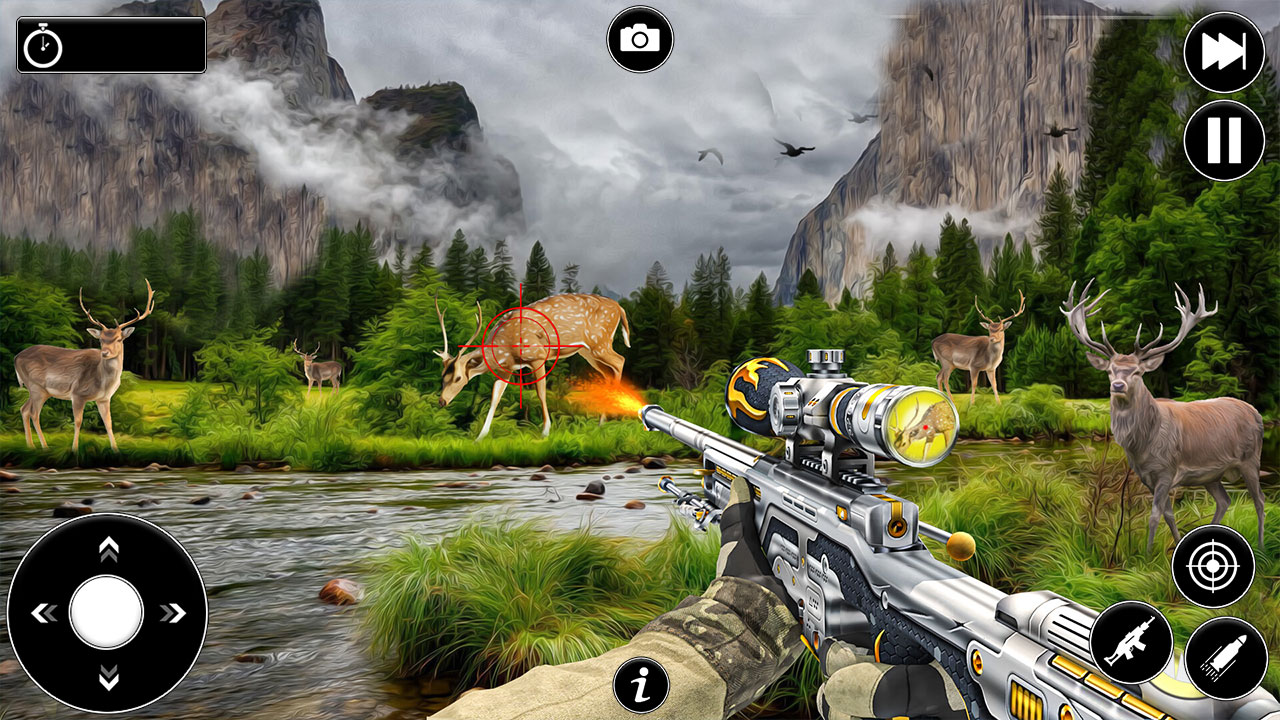 Wild Deer Hunting Animal Games 3D: Deer Hunter Wild Life Sniper ...