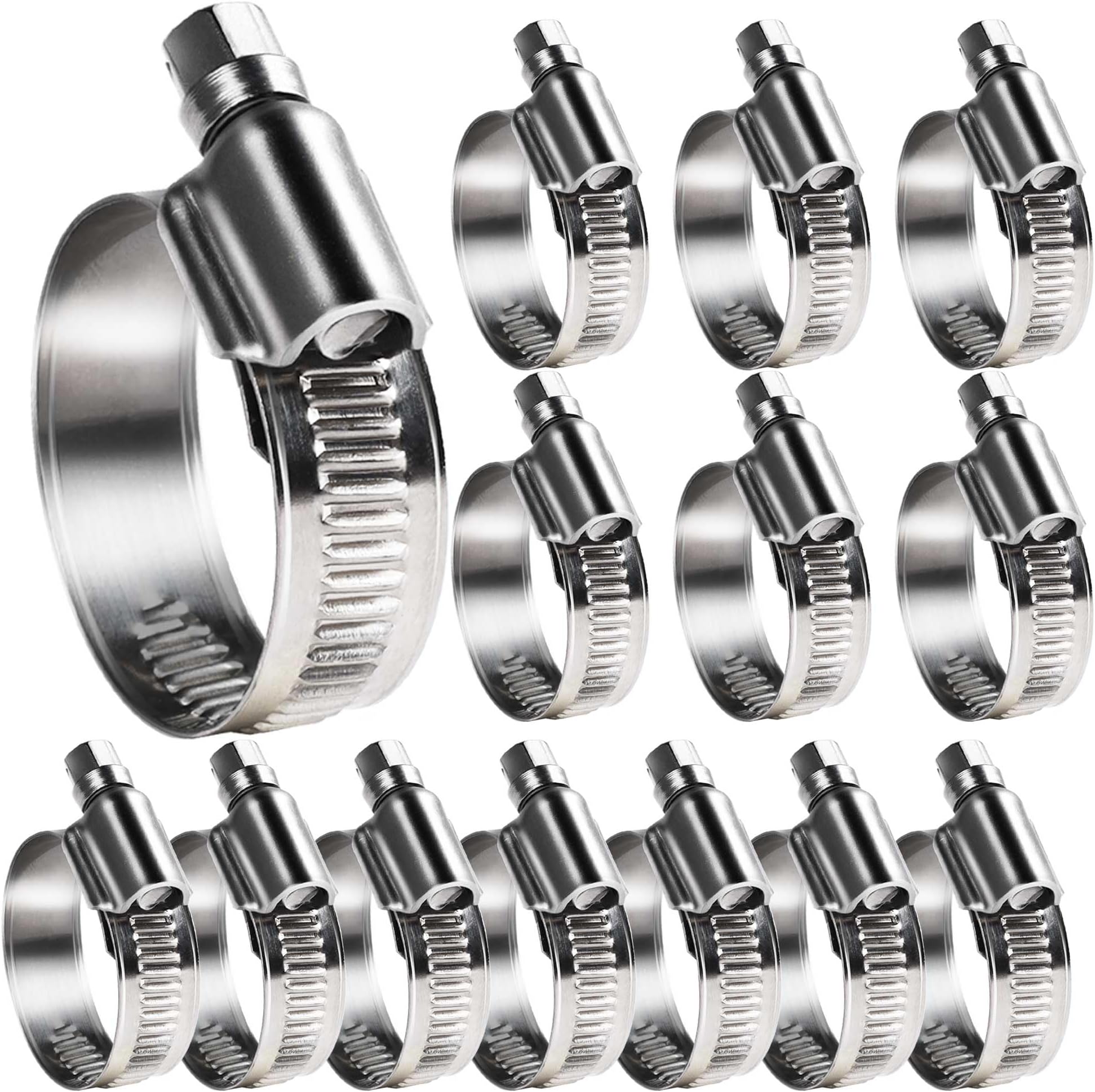 Amazon.com: Selizo 12Pcs Hose Clamps, 4 Inch Hose Clamp 304 Stainless ...