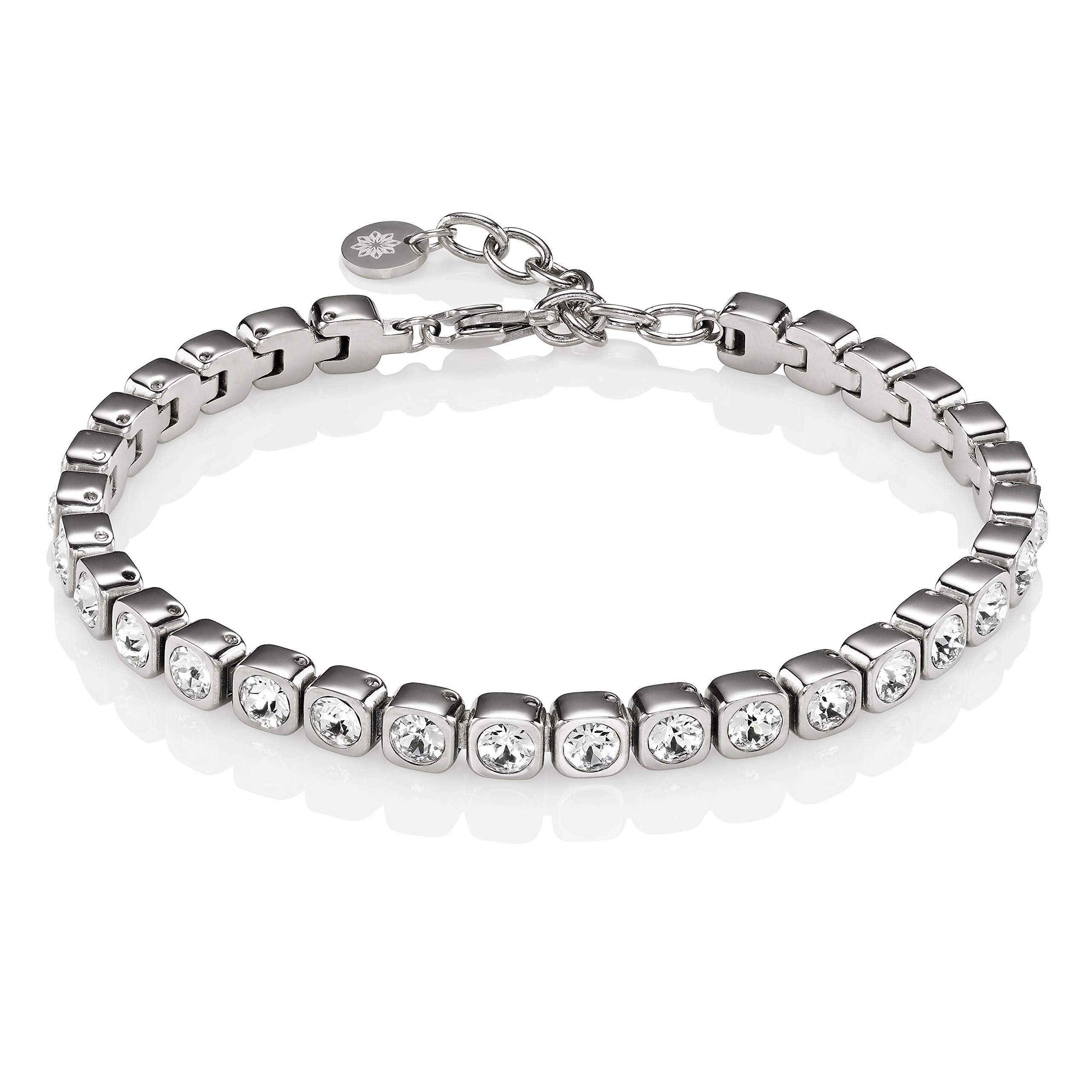 namana Bracelet en Rivière en Or Jaune, Or Rose ou Acier Poli. Serti de ...