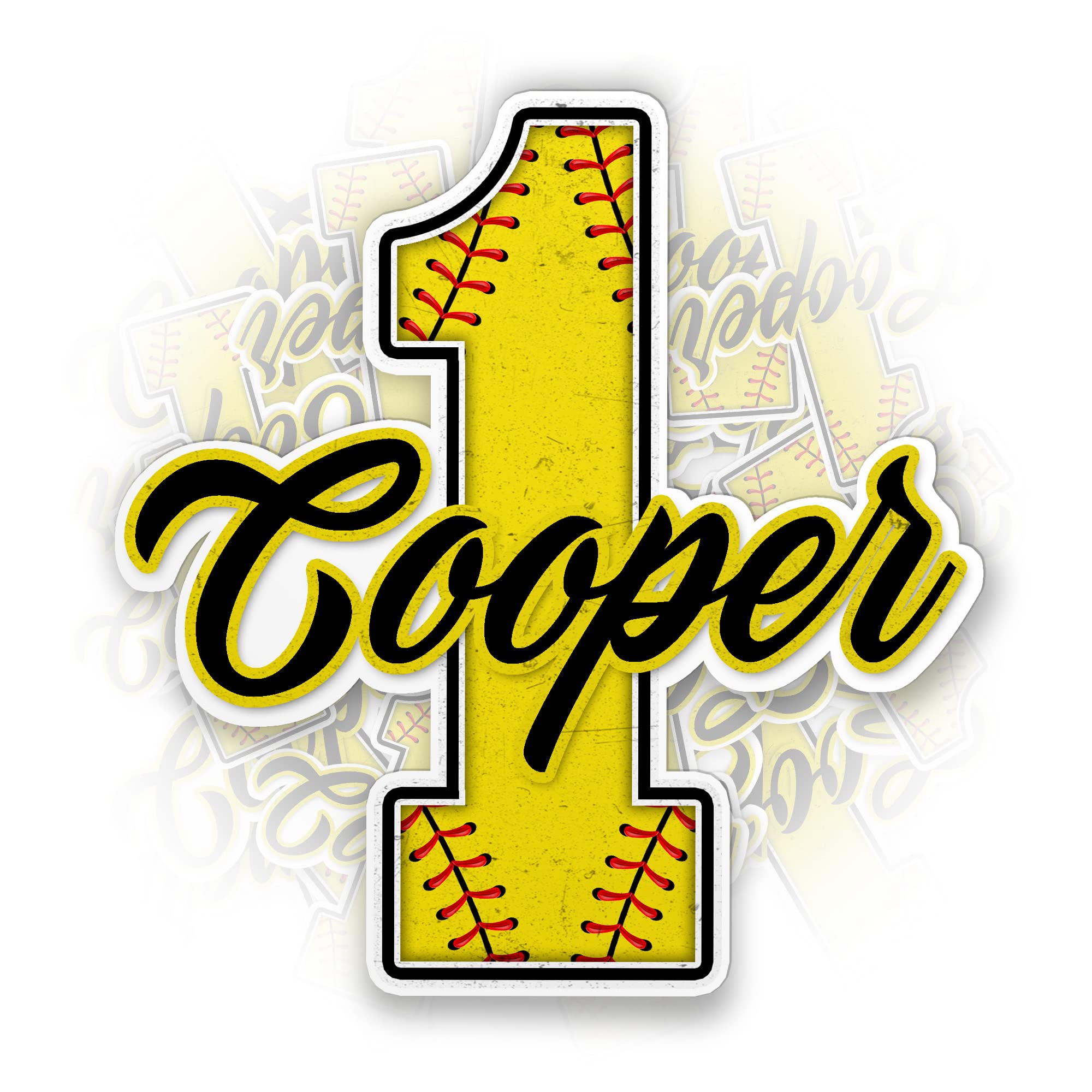 Amazon.com: Custom Name Baseball Sticker, Personalized Name Baseball ...