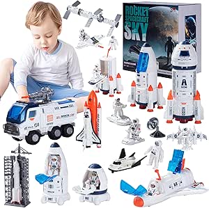 Amazon.com: Wbzle Large Space Exploration Astronaut Kids Toy, Rocket ...