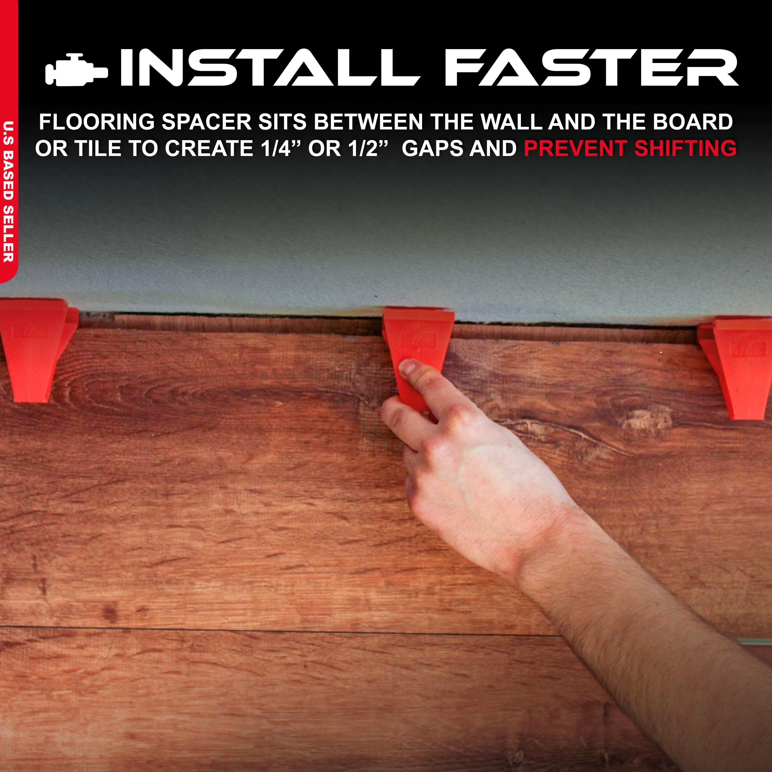 Snapklik.com : Tile Spacers Leveling System 60pc - 1/4 To 1/2in Gap ...