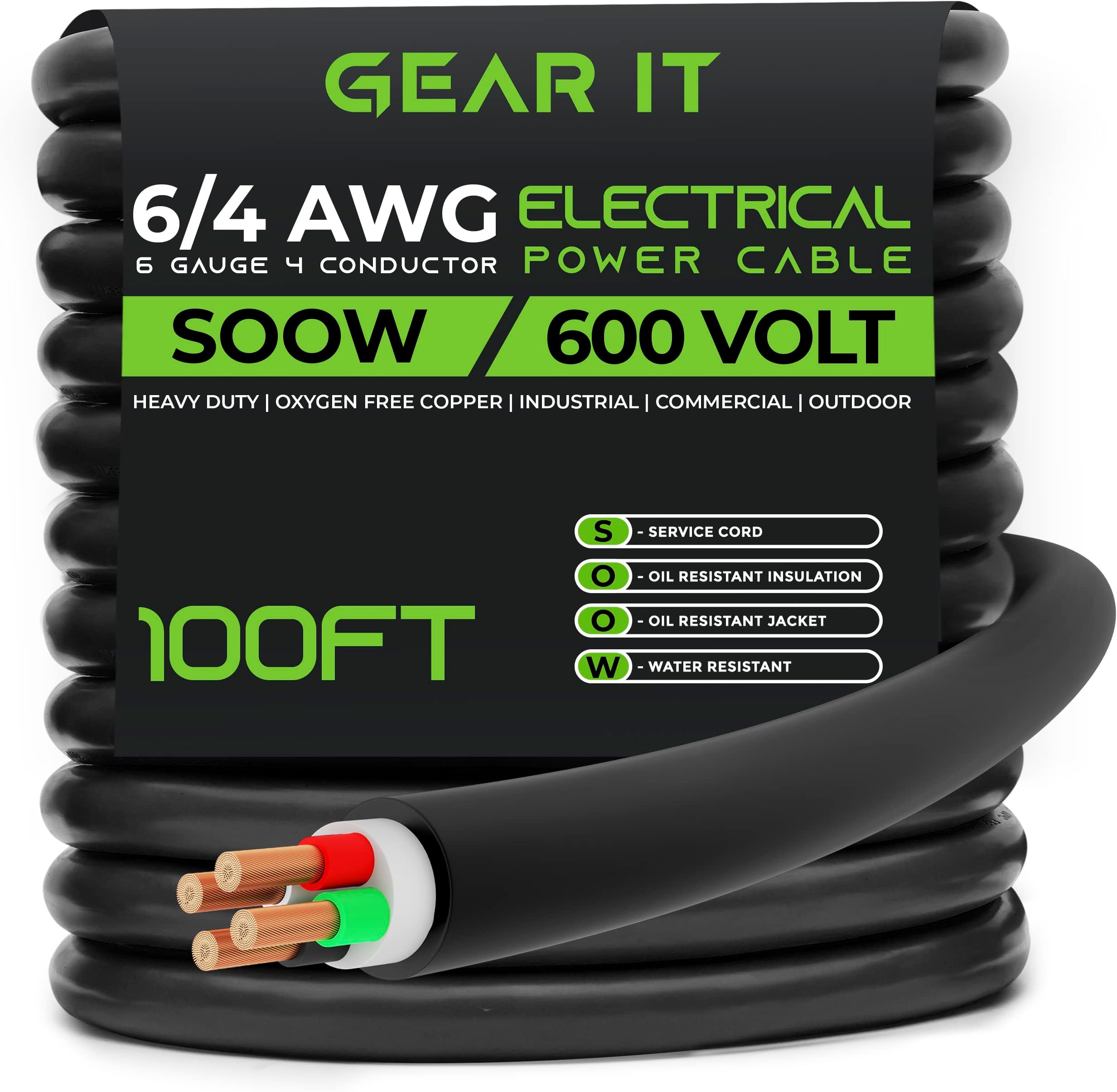 8/3 SOOW SO Portable Power Cord Outdoor Durable Flexible Wire Cable ...