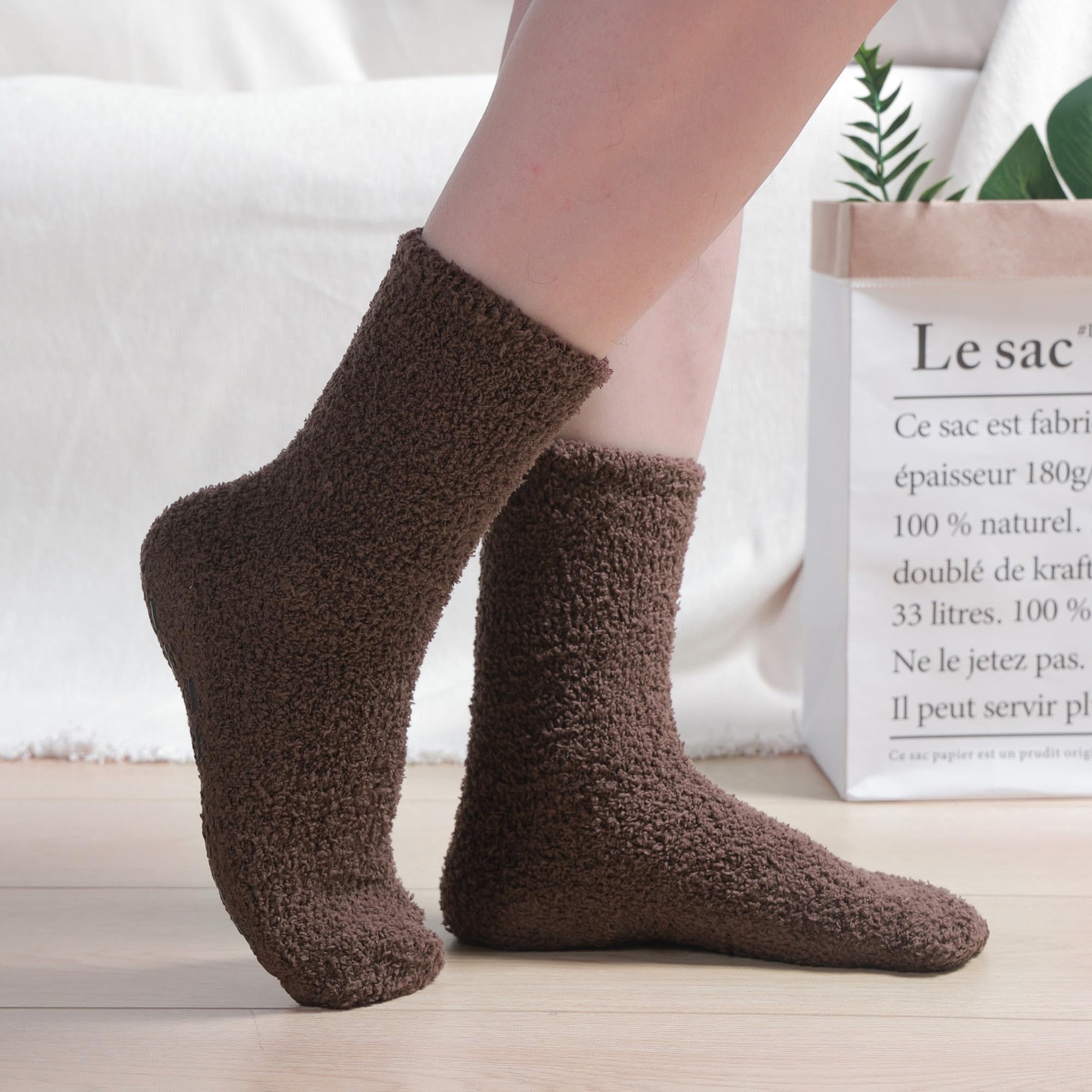 Snapklik.com : Fuzzy Socks For Men, Winter Fluffy Slipper Socks Mens ...