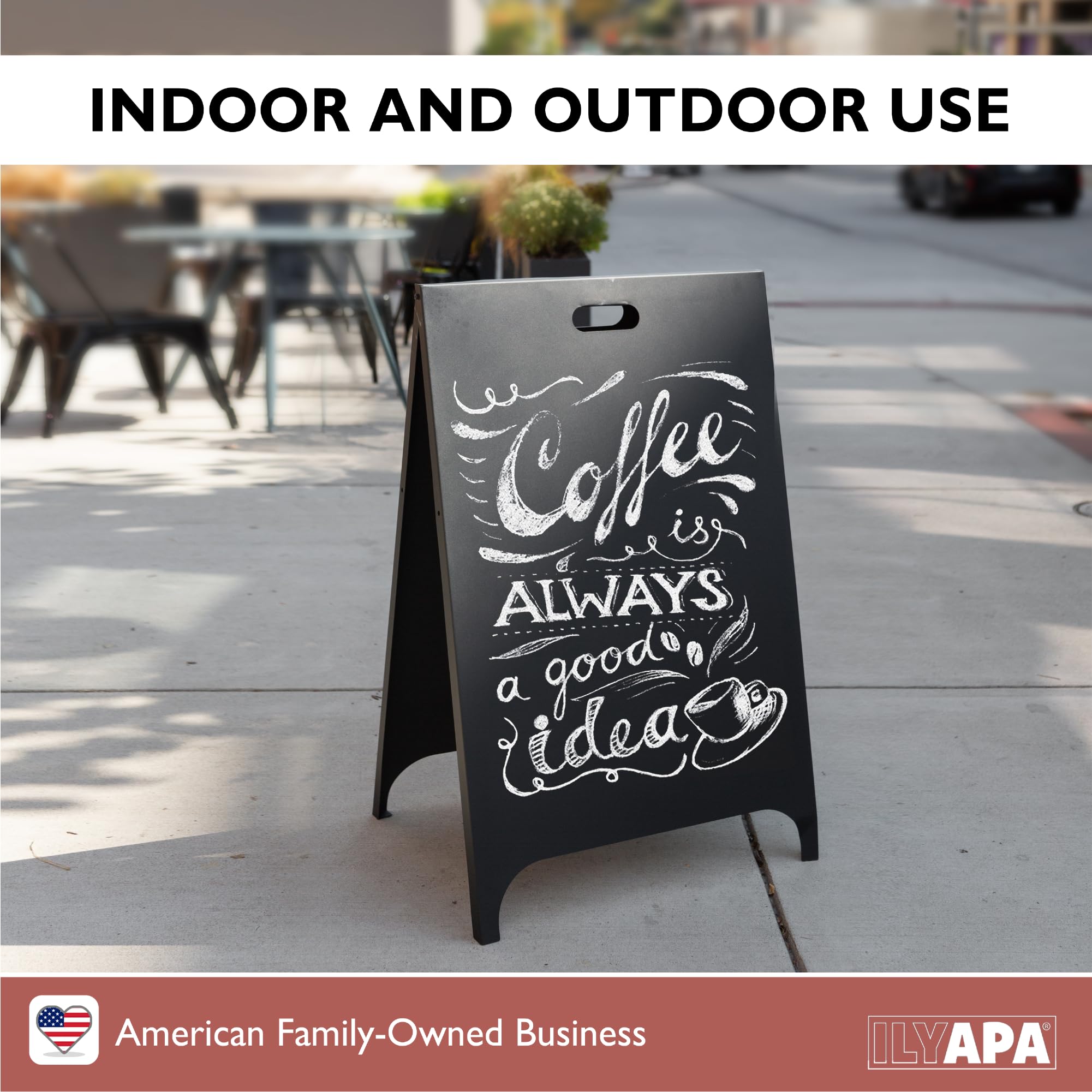 Snapklik.com : Modern All Metal Double Sided A Frame Chalkboard ...