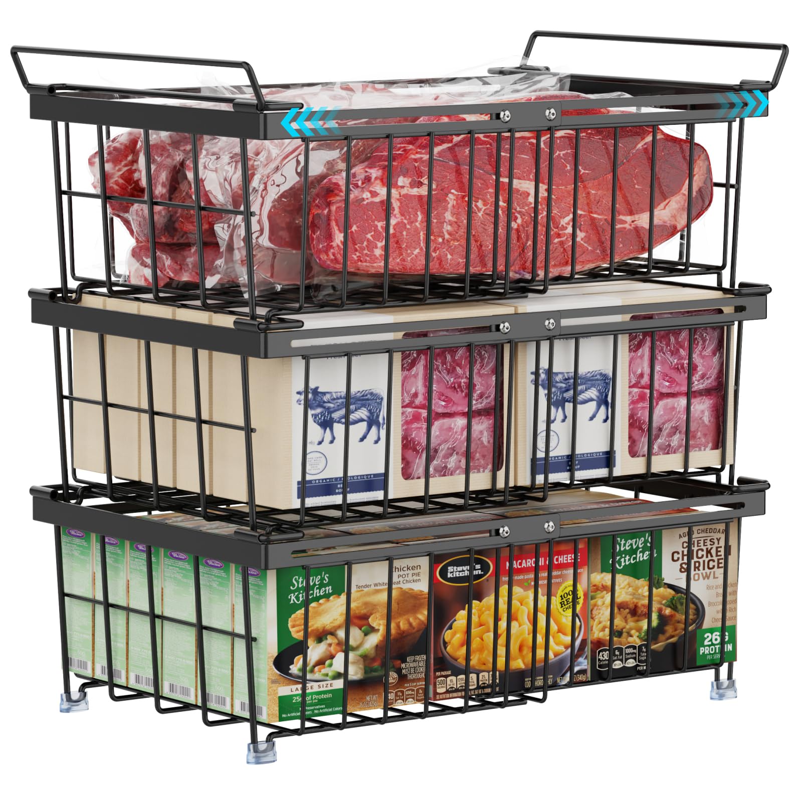 Amazon.com: iSPECLE Chest Freezer Organizer - Fit 10 to 20 Cu.FT ...