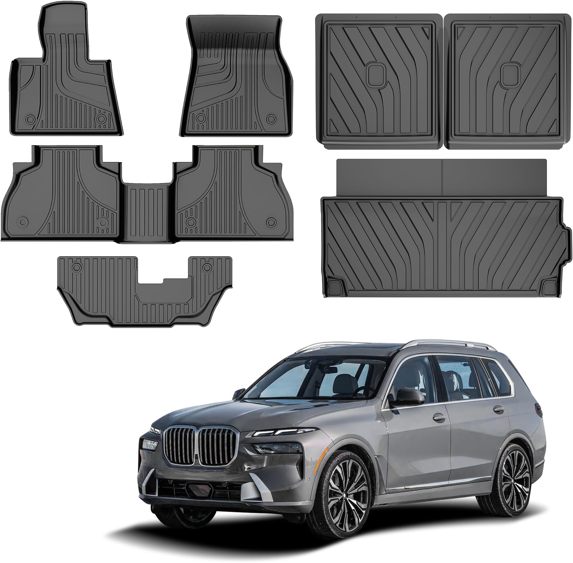 Amazon.com: Floor Mats & Cargo Liner & Backrest Mat for BMW X7 2019 ...