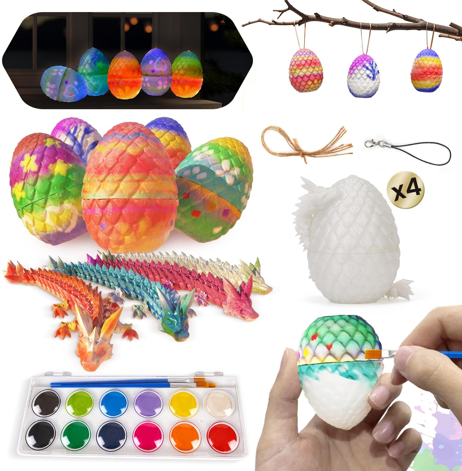 Amazon.com: Miretior 6-Pack Small Mystery Dragon Eggs - 2025 New 3D ...