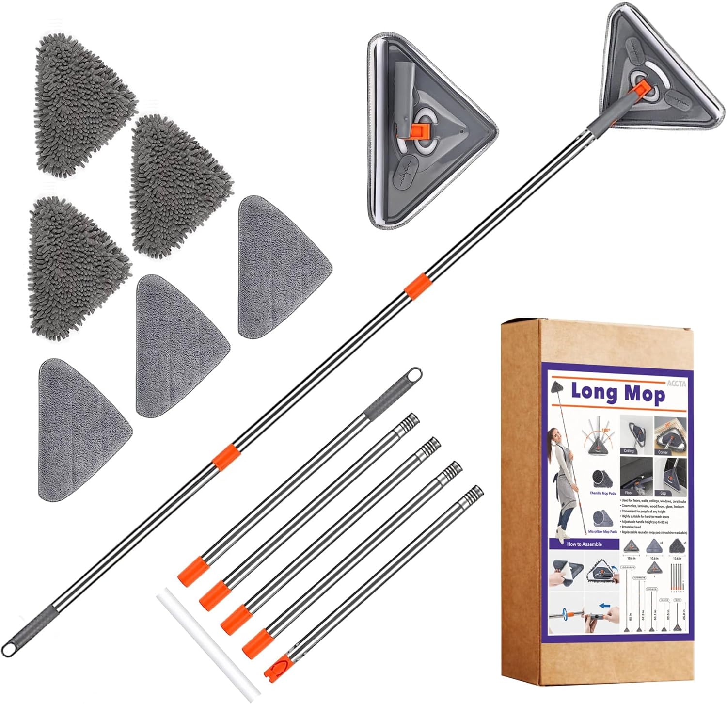 Amazon.com: Long Dust Mop for Wall Ceiling Windows - Dusting The High ...