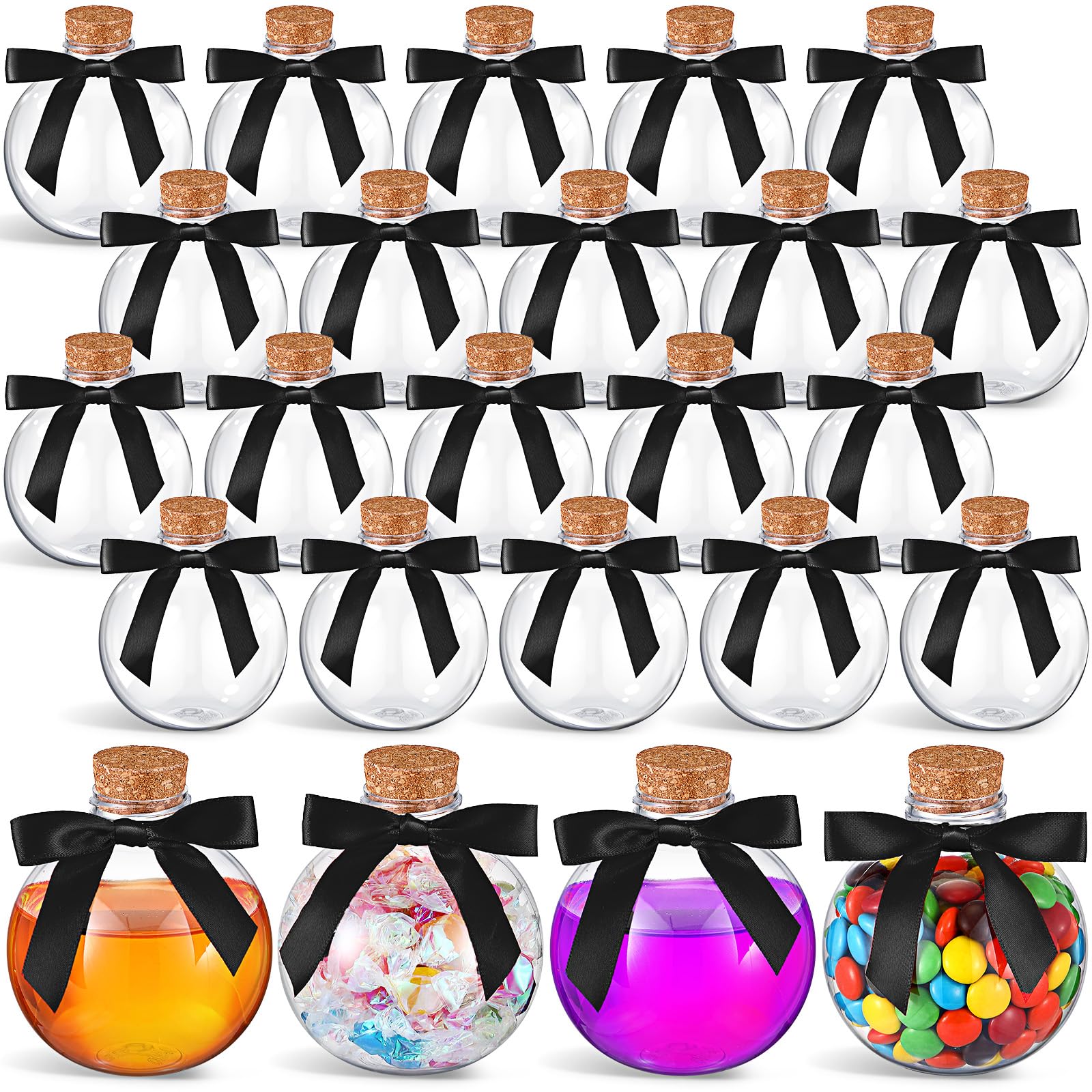 Amazon.com: Baderke 24 Pcs Plastic Potion Bottles with Bows 8.5 oz ...
