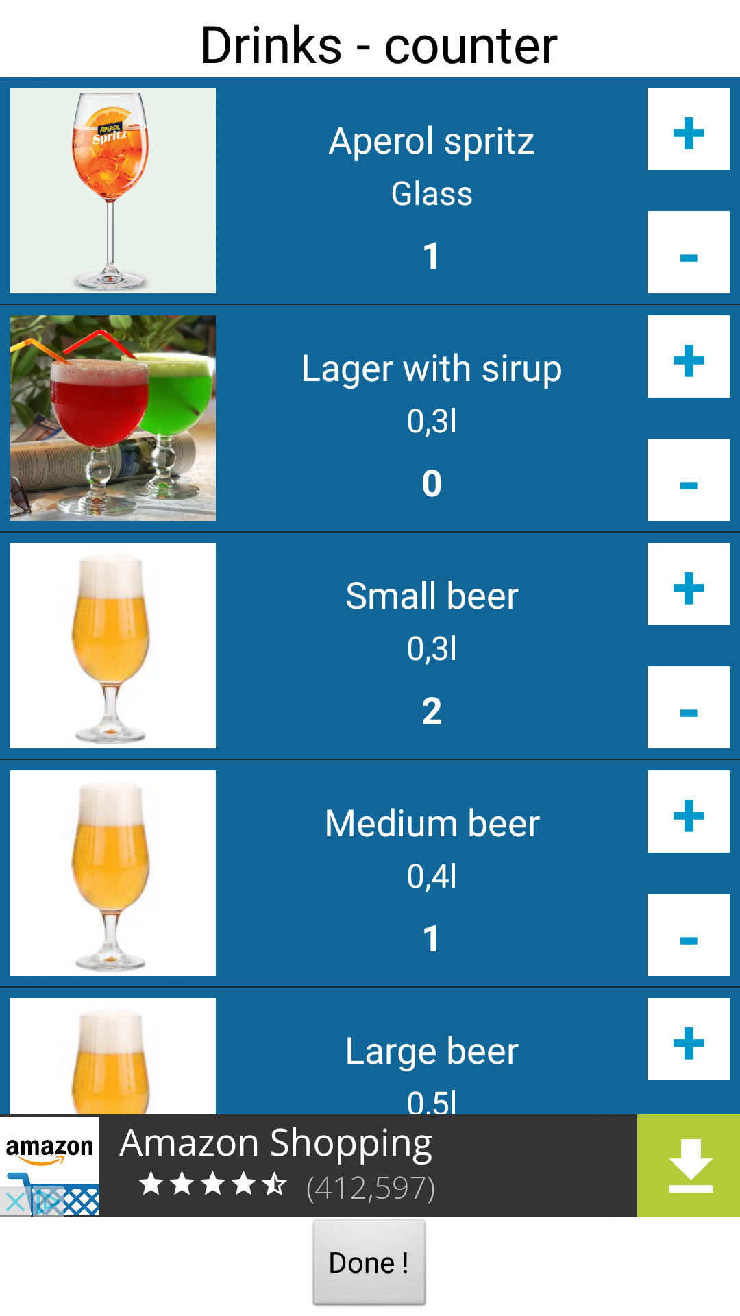 Drinks - counter - App on Amazon Appstore